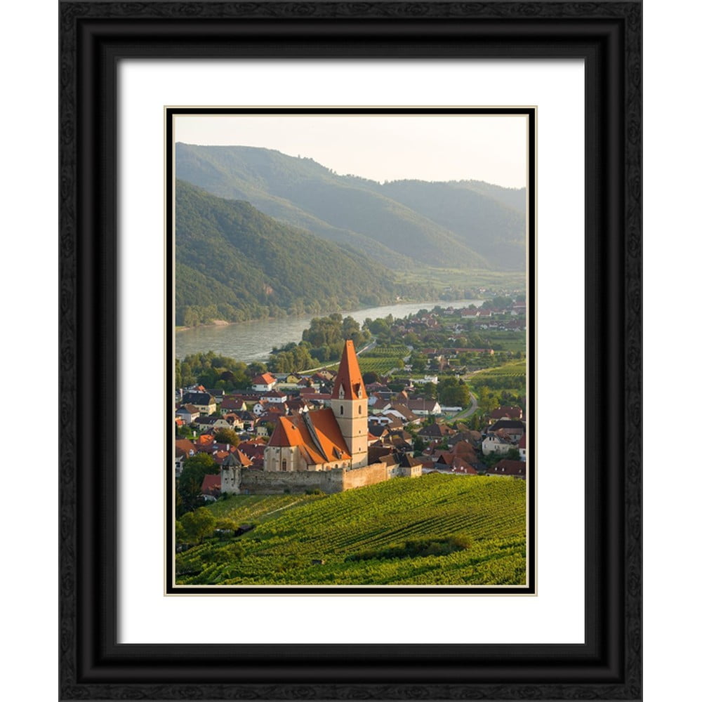 Zwick, Martin 19x24 Black Ornate Wood Framed with Double Matting Museum ...