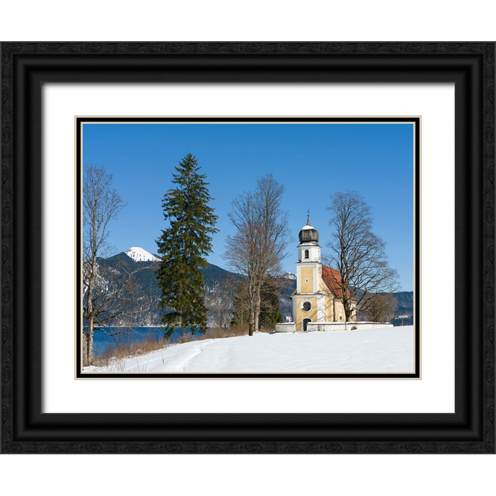 Zwick, Martin 24x19 Black Ornate Wood Framed with Double Matting Museum ...