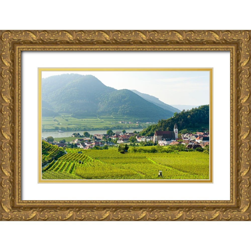 Zwick, Martin 32x22 Gold Ornate Wood Framed with Double Matting Museum ...
