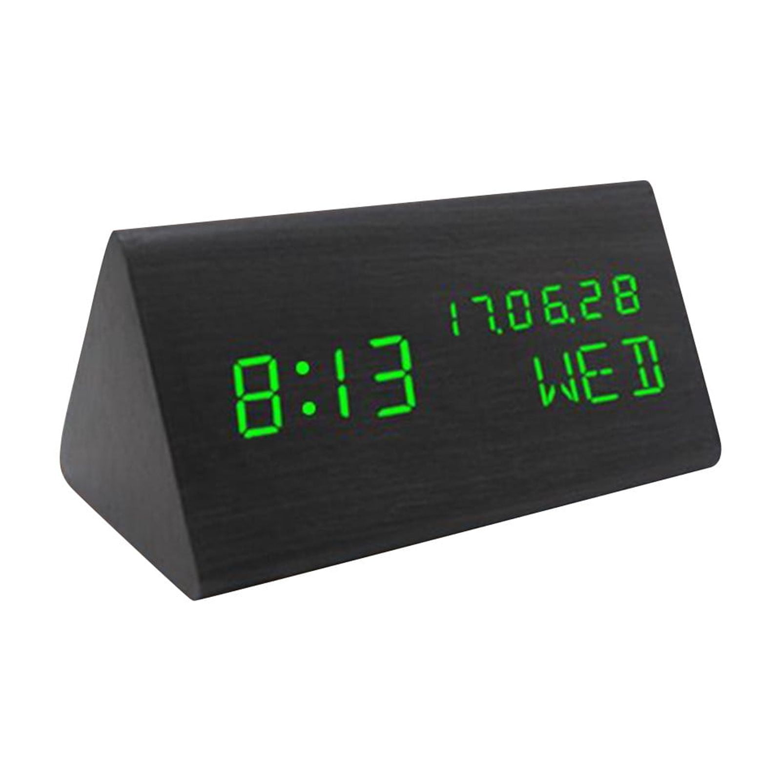Zwidao 2025 Clearance! Modern LED Wooden Alarm Clock with Temperature ...