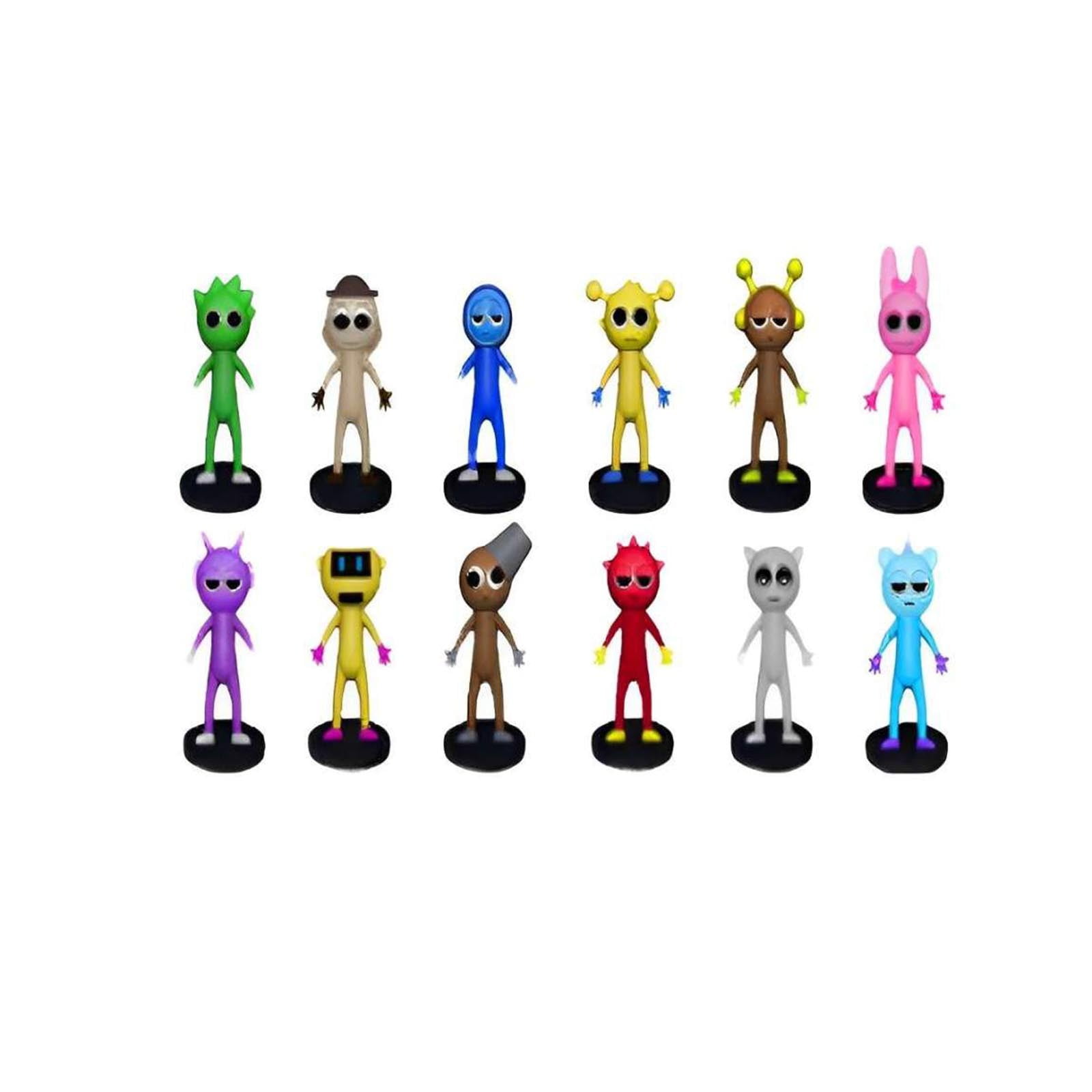 Zwidao Sprunki Action Figures Clearance! Colorful Alien Figurine Set 12 ...