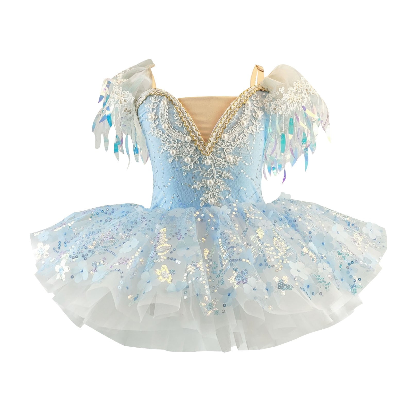 Zwiiyzr 2025 1-14Y Girls Ballerina Clothes Dance Pancake Platter Tutu ...
