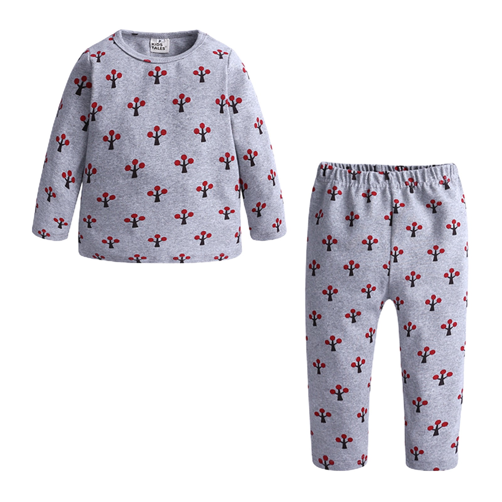 Zwiiyzr 1-7T Kids Girls Boys Fall And Winter Thermal Underwear Set Fall ...