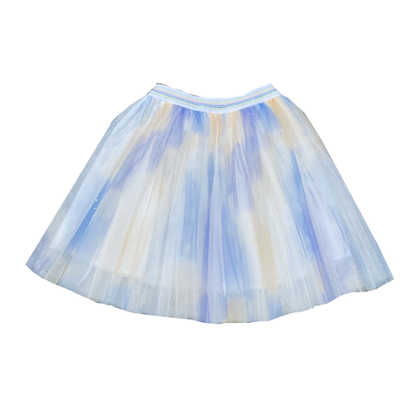 Zwiiyzr 2025 2-12Y Girls High Waist Tulle Skirts A-Line Mesh Mini Tutu Skirts Dress for Toddler ...
