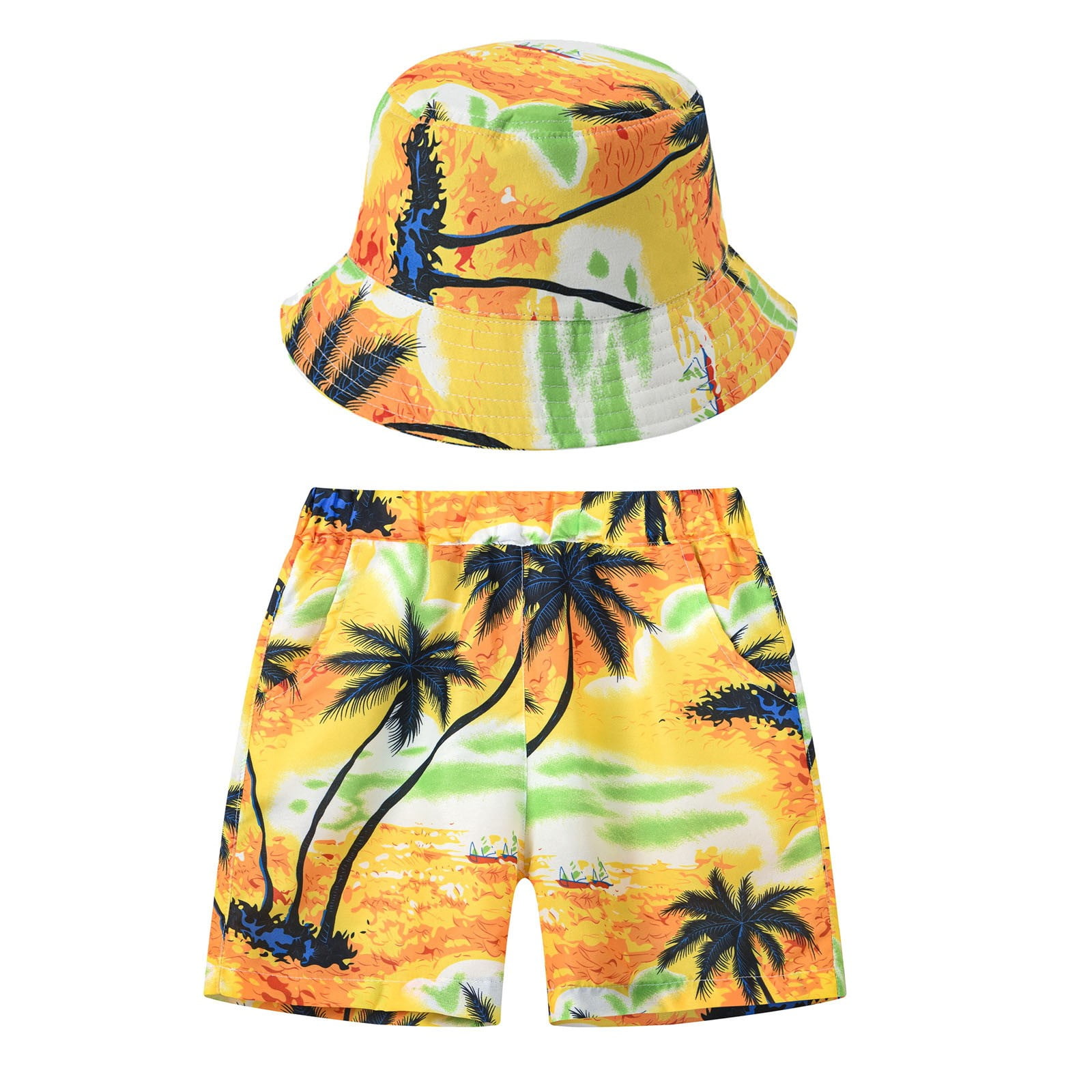 Zwiiyzr 2025 2-16Y Baby Toddler Boys Swimsuit Swim Shorts With Sun Hat ...