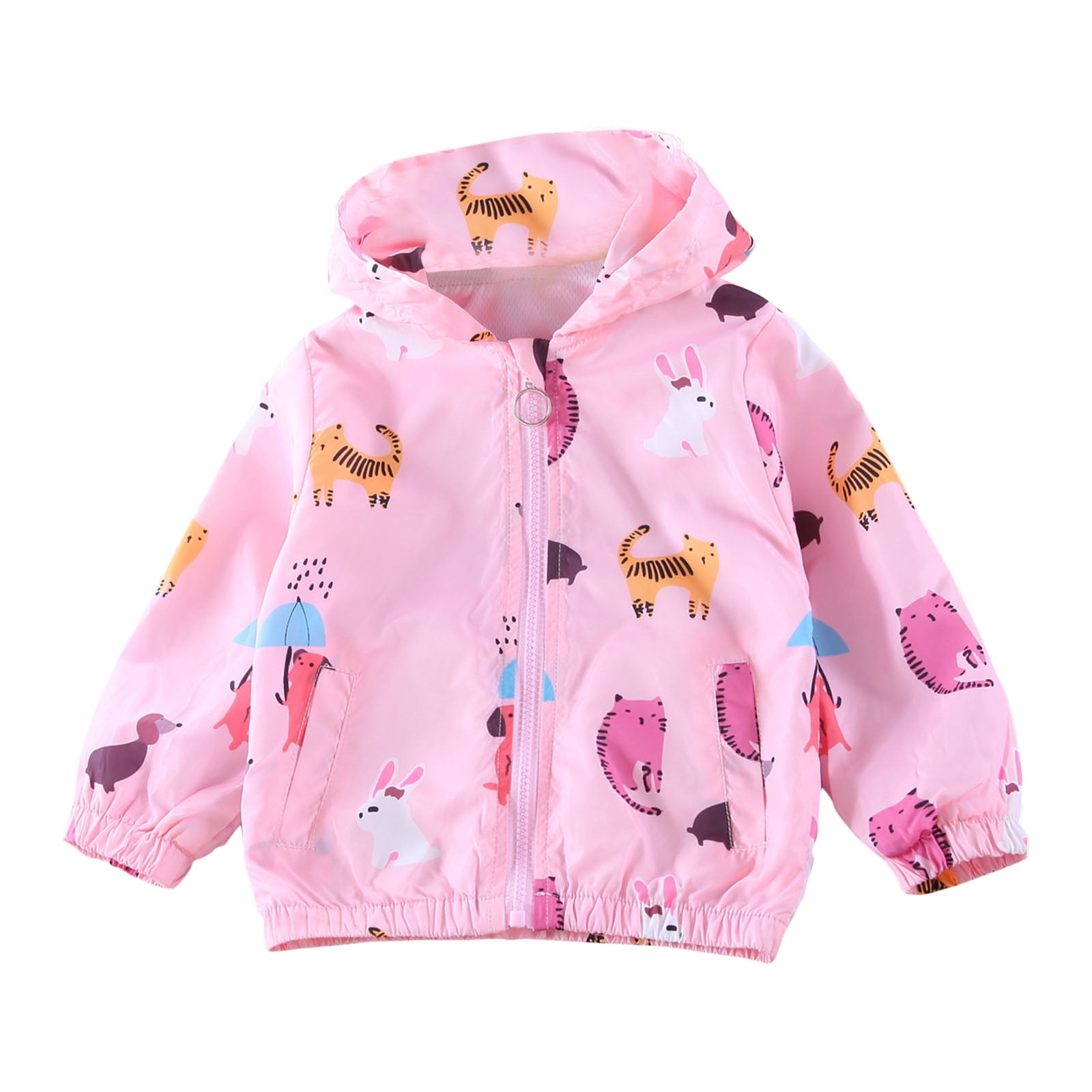 Zwiiyzr 3-9Y Toddler Girls Cartoon Jackets Spring Zip Up Kids ...