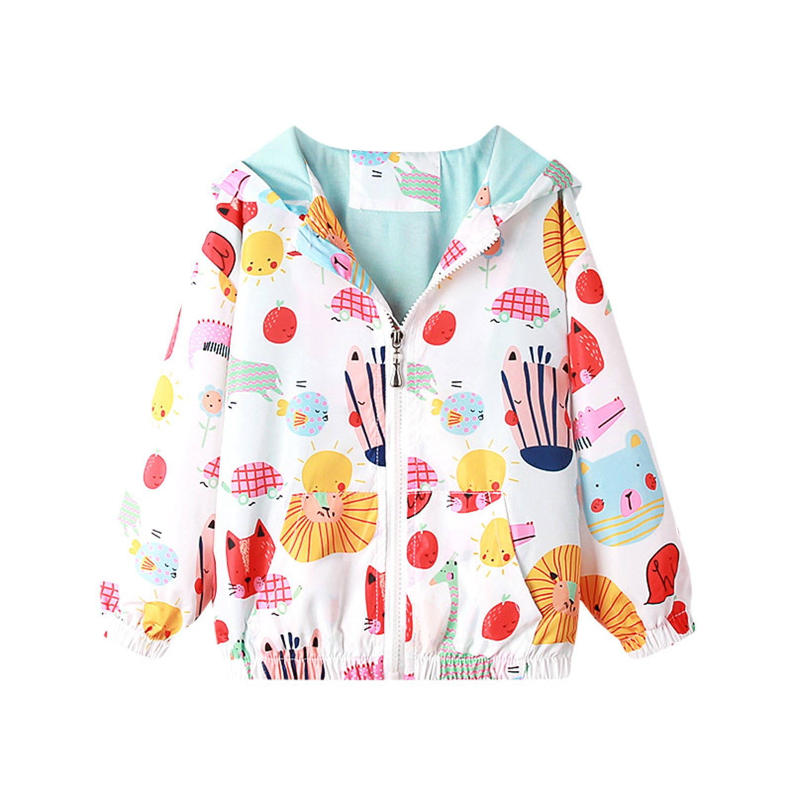 Zwiiyzr 3-9Y Toddler Girls Cute Cartoon Jackets Spring Zip Up Kids ...