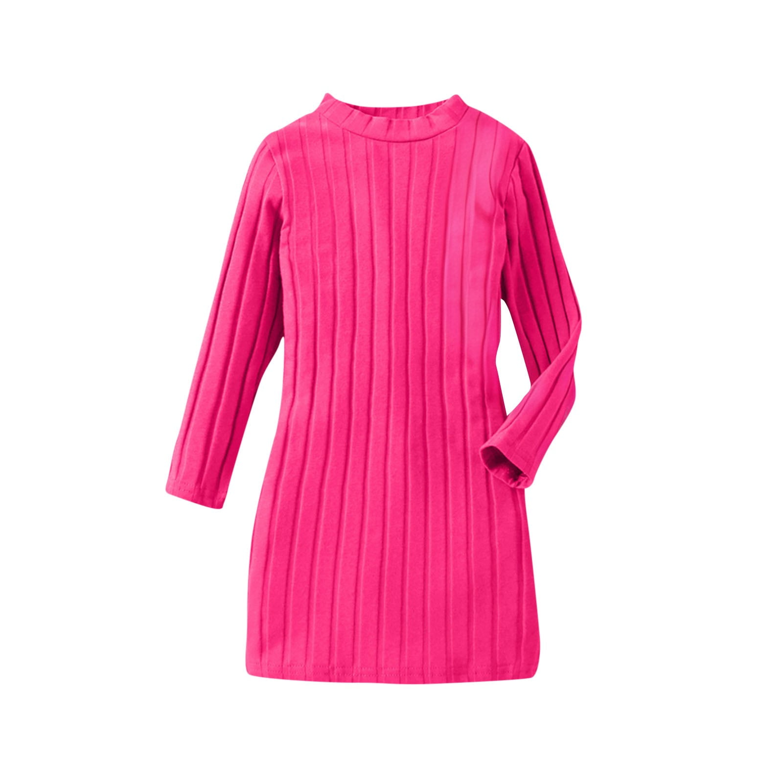 Zwiiyzr 2025 4-8Y Girls Sweater Dress Knit Long Sleeve Fall Winter ...