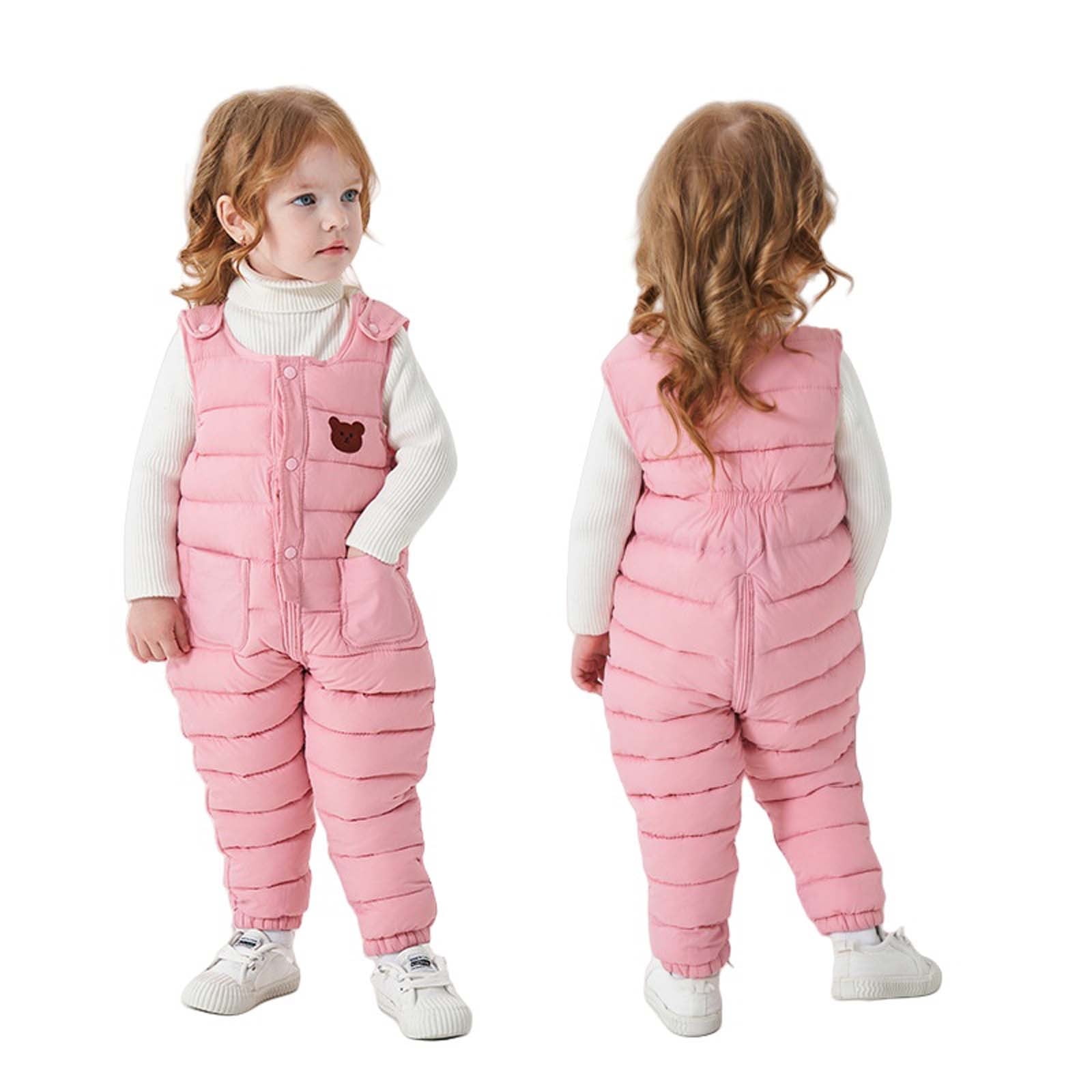 Zwiiyzr 2025 6M-6T Toddler Snow Pants Baby Winter Clothes Fleece Lined ...