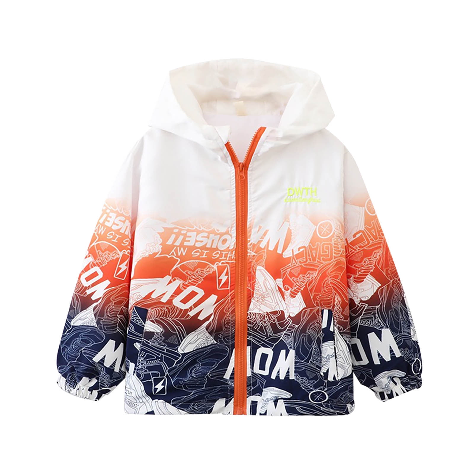 Zwiiyzr 2025 8-14Y Girls Boys Rain Jacket Waterproof Hooded Raincoat Lightweight Windbreakers ...