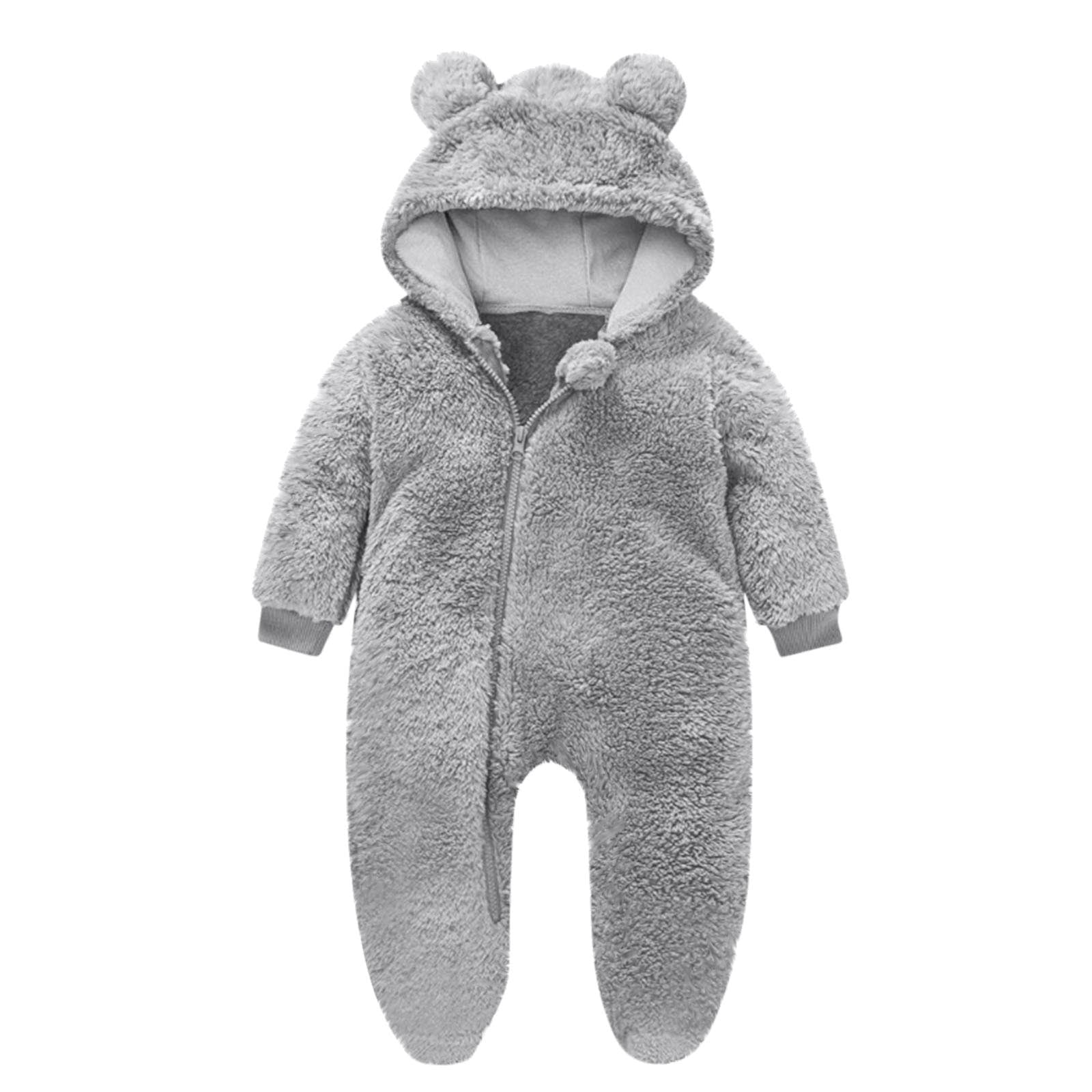 Zwiiyzr 2025 Baby Clothes Baby Snowsuit Fleece Lined Onesie Outfits ...