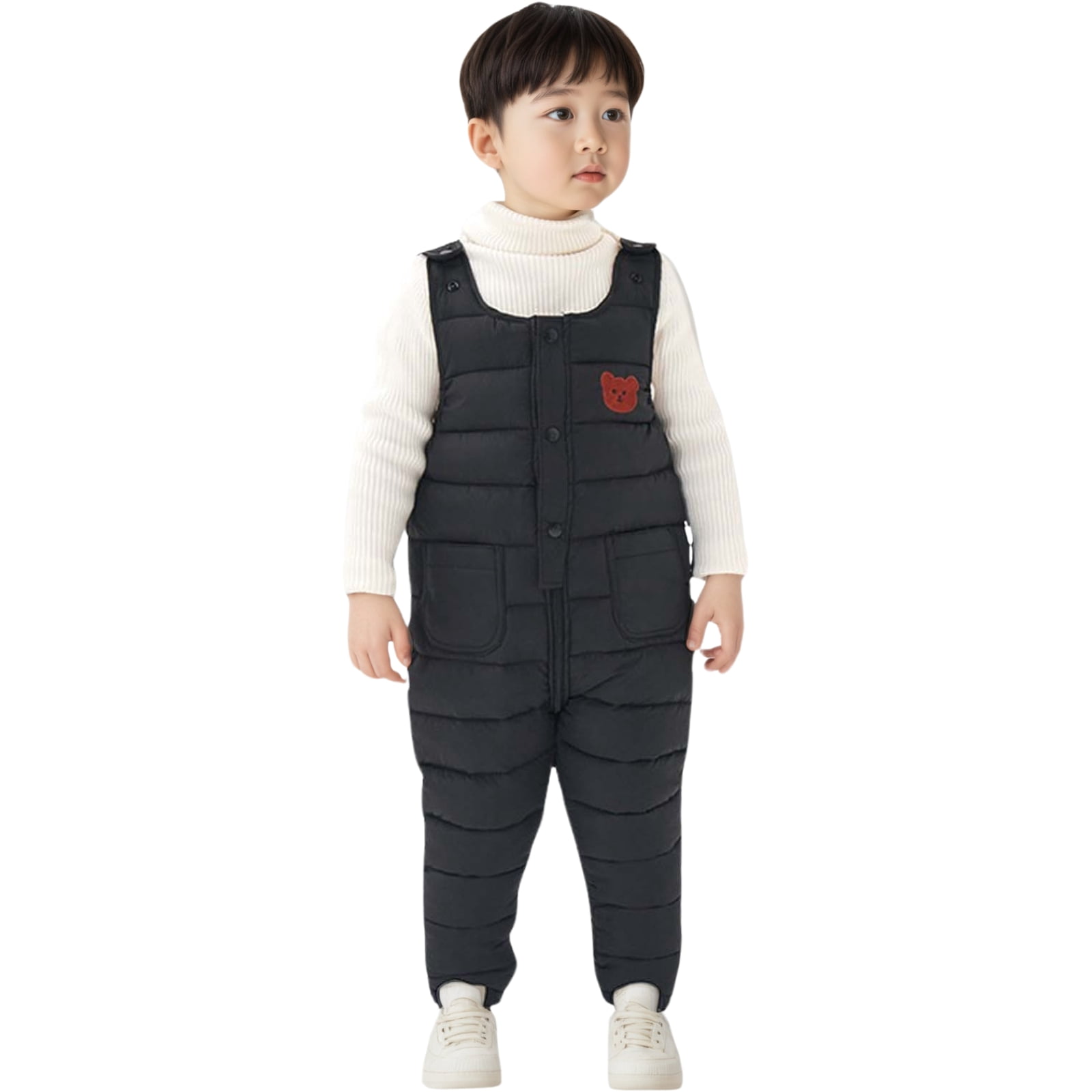 Gpaecead Baby Toddler Unisex Winter Snow Pants Down Puffer Warm Overall ...