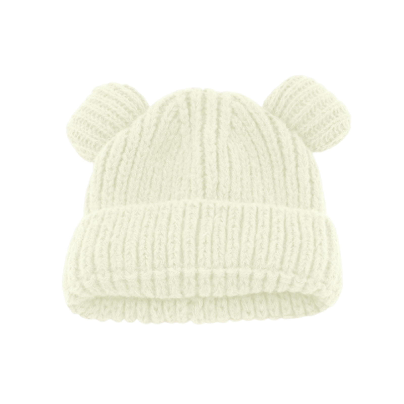 Zwiiyzr Cute Bear Baby Beanie Pompom Baby Boys Fleece Lined Hat Infant ...