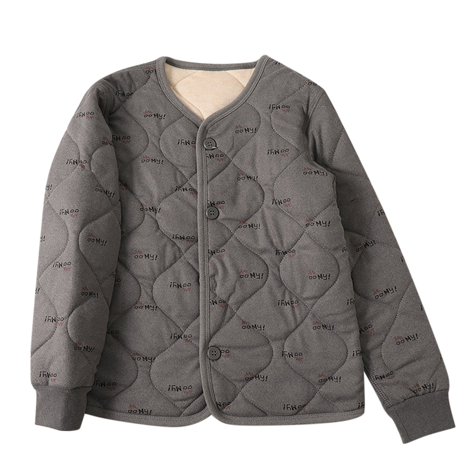 Zwiiyzr Girls Boys Quilted Coat Long Sleeve Jacket Button Up Kids Fall ...