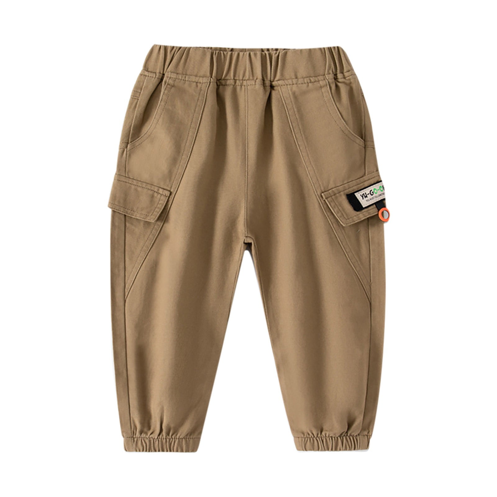 Zwiiyzr 2025 Kids Boys Cargo Pants Trendy Loose Solid Color Jogger ...