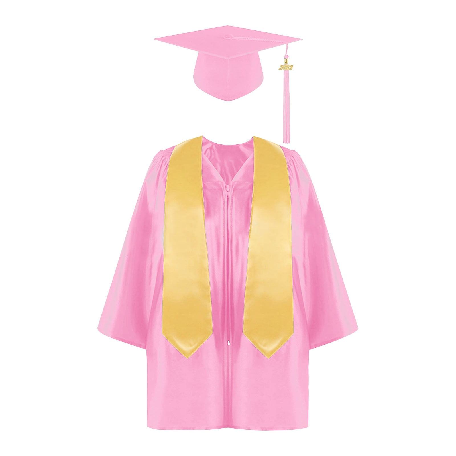 Zwiiyzr 2024 Preschool Kindergarten Graduation Gown Cap Sash Set with ...