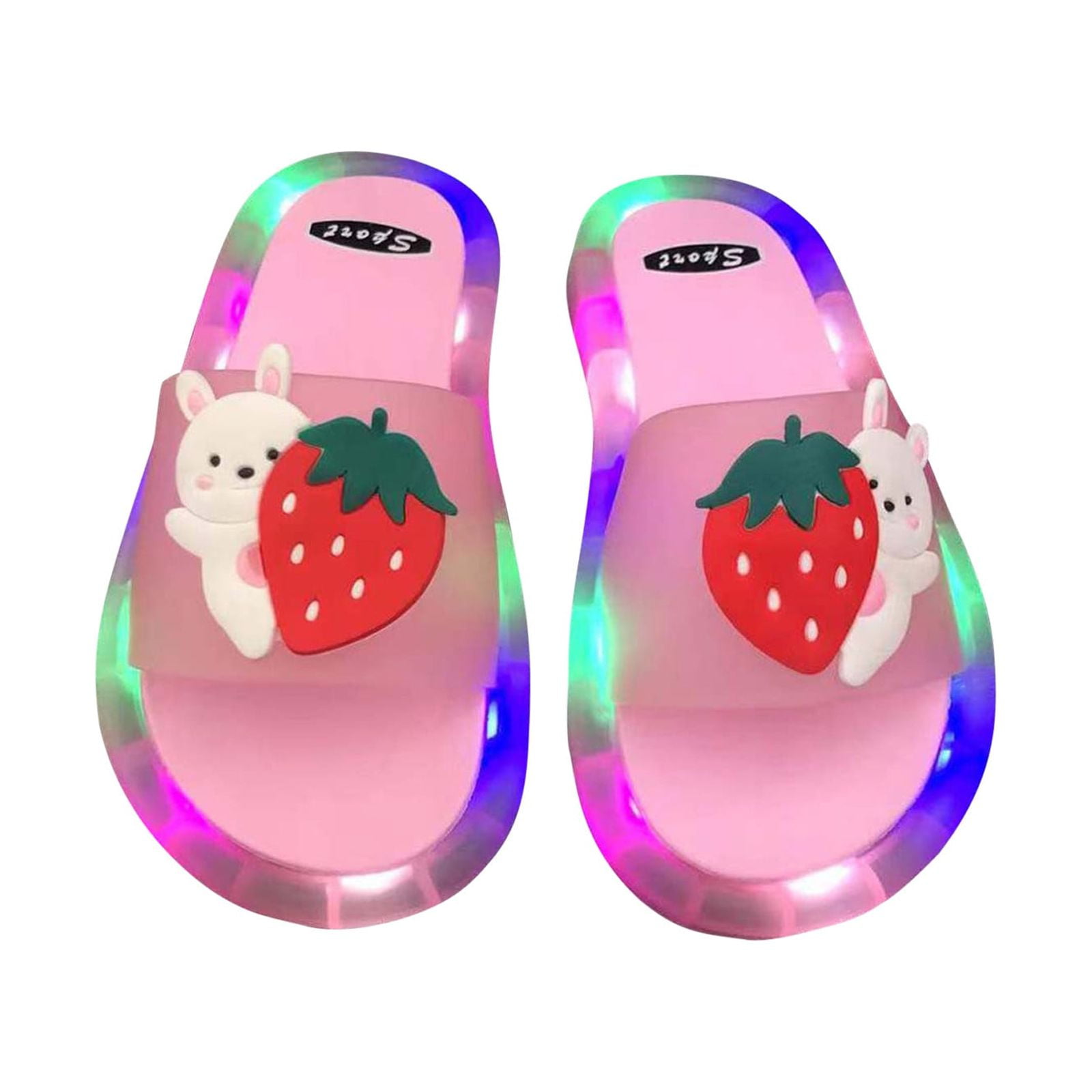 Zwiiyzr Toddler Boys Girls Shoes 15 Months-9 Years Slippers Light-up ...