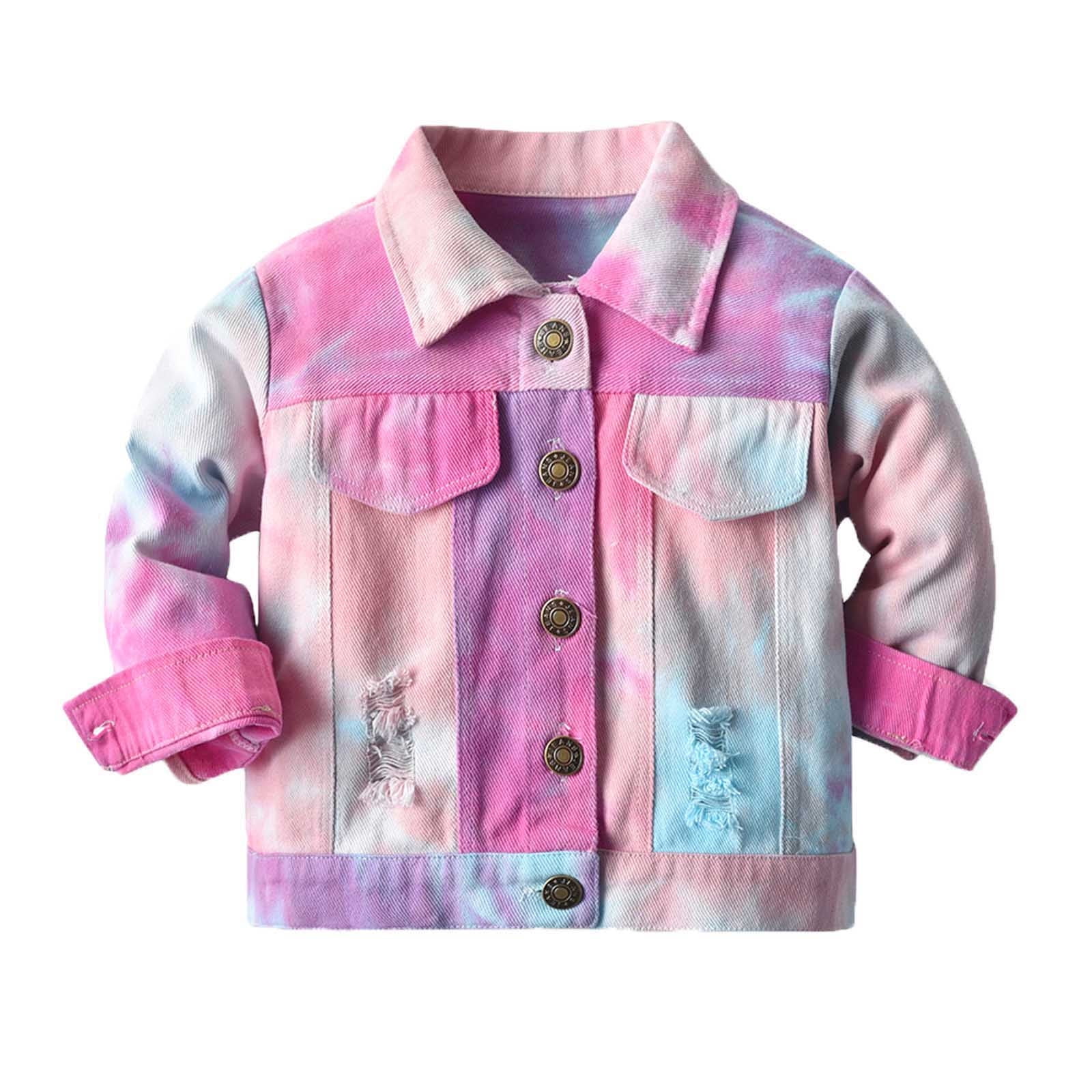 Zwiiyzr 2024 Trendy Kids Coat Boys Girls Tie-Dye Jacket Thick Coat ...