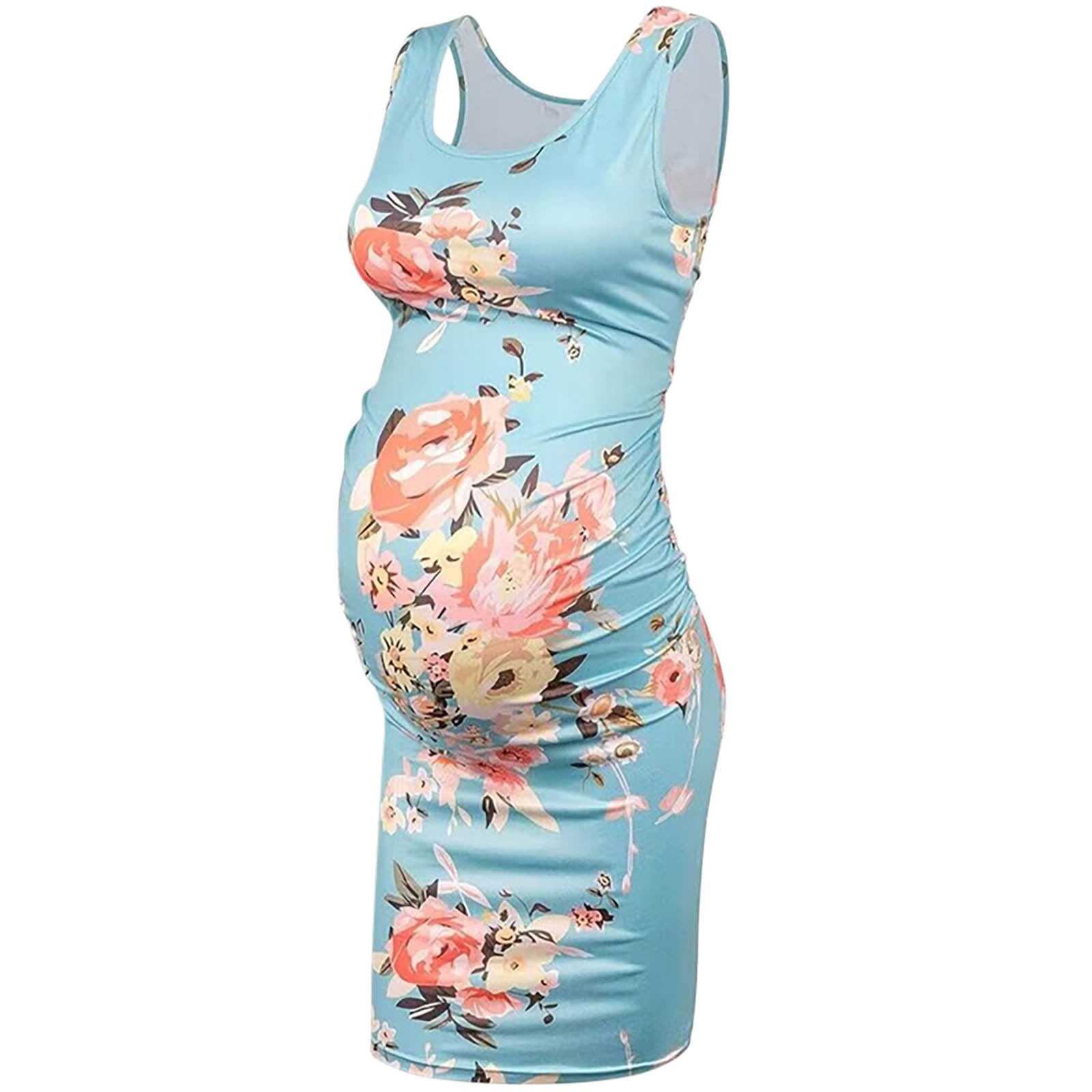 Zwiiyzr 2024 Women's Maternity Dress Spring Summer Trendy Print ...