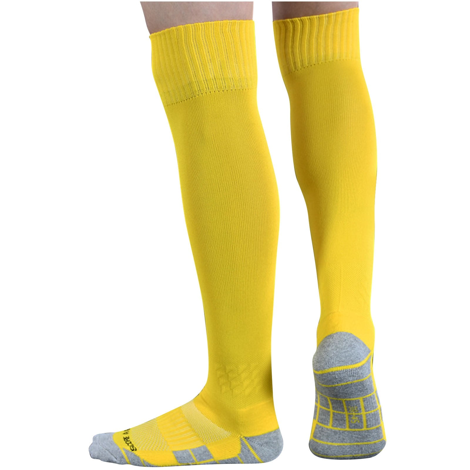 Zwiiyzr 4-13Y Kid's Boys Girls Sports Soccer Socks Solid Color Football ...