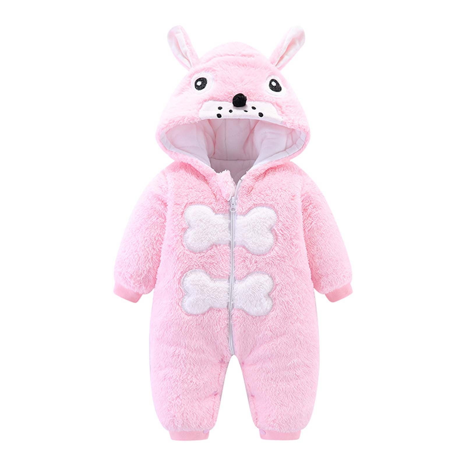 Zwiiyzr Boys Girls Baby Fluffy Clothes Furry Bear Onesie Baby Fuzzy ...