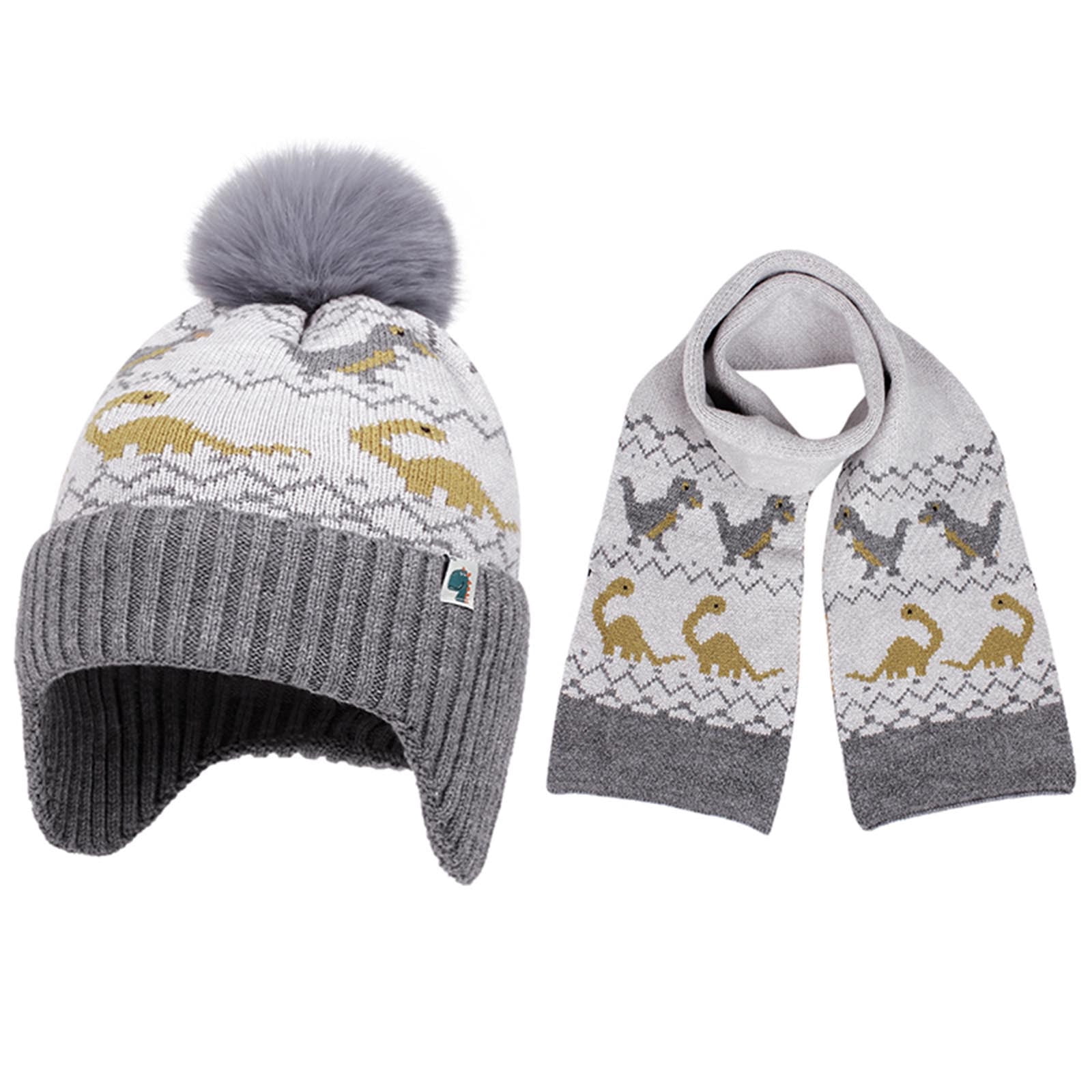 Zwiiyzr Girls Boys Baby Beanie Fleece Lined Toddler Winter Hat with Ear ...
