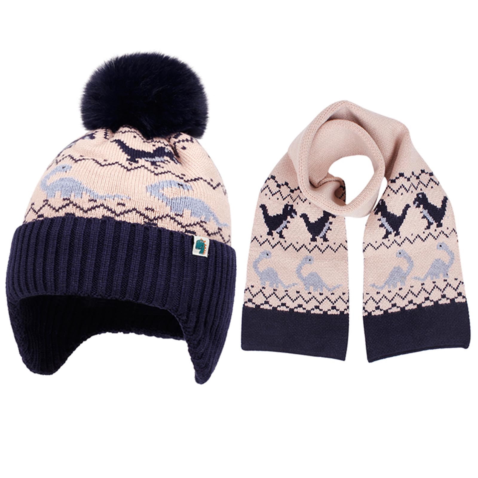 Zwiiyzr Girls Boys Baby Beanie Fleece Lined Toddler Winter Hat with Ear ...