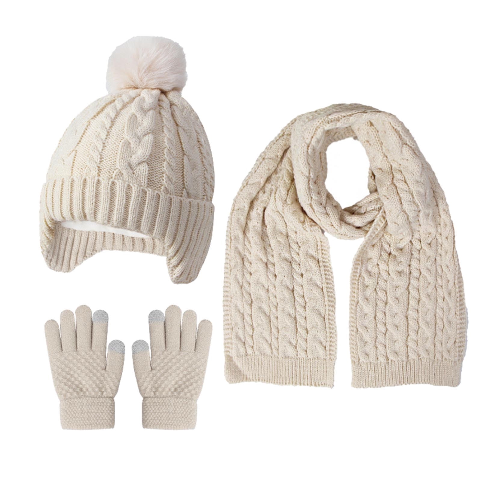 Zwiiyzr Girls Boys Baby Beanie Fleece Lined Toddler Winter Hat with Ear ...