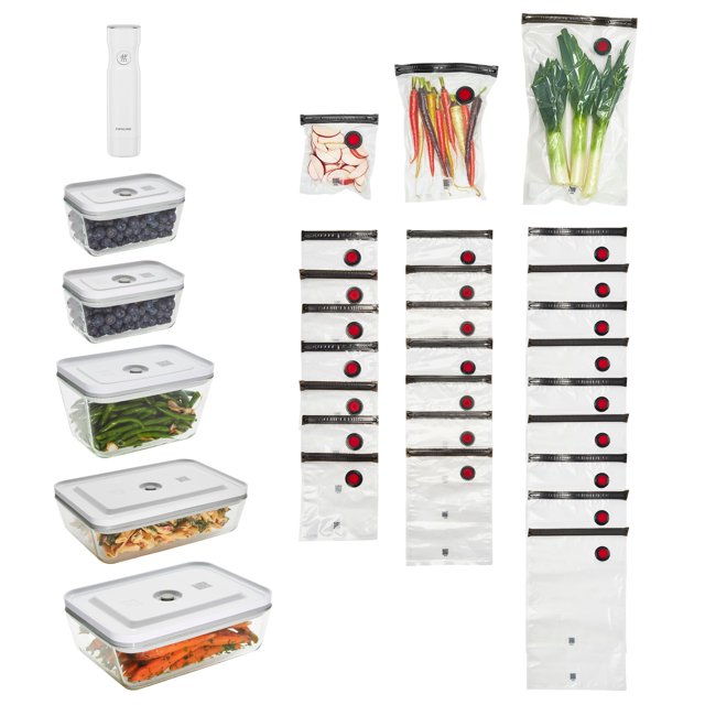 Zwilling 32-pc Fresh & Save Vacuum Sealer Set with Sous Vide Bags, Meal ...