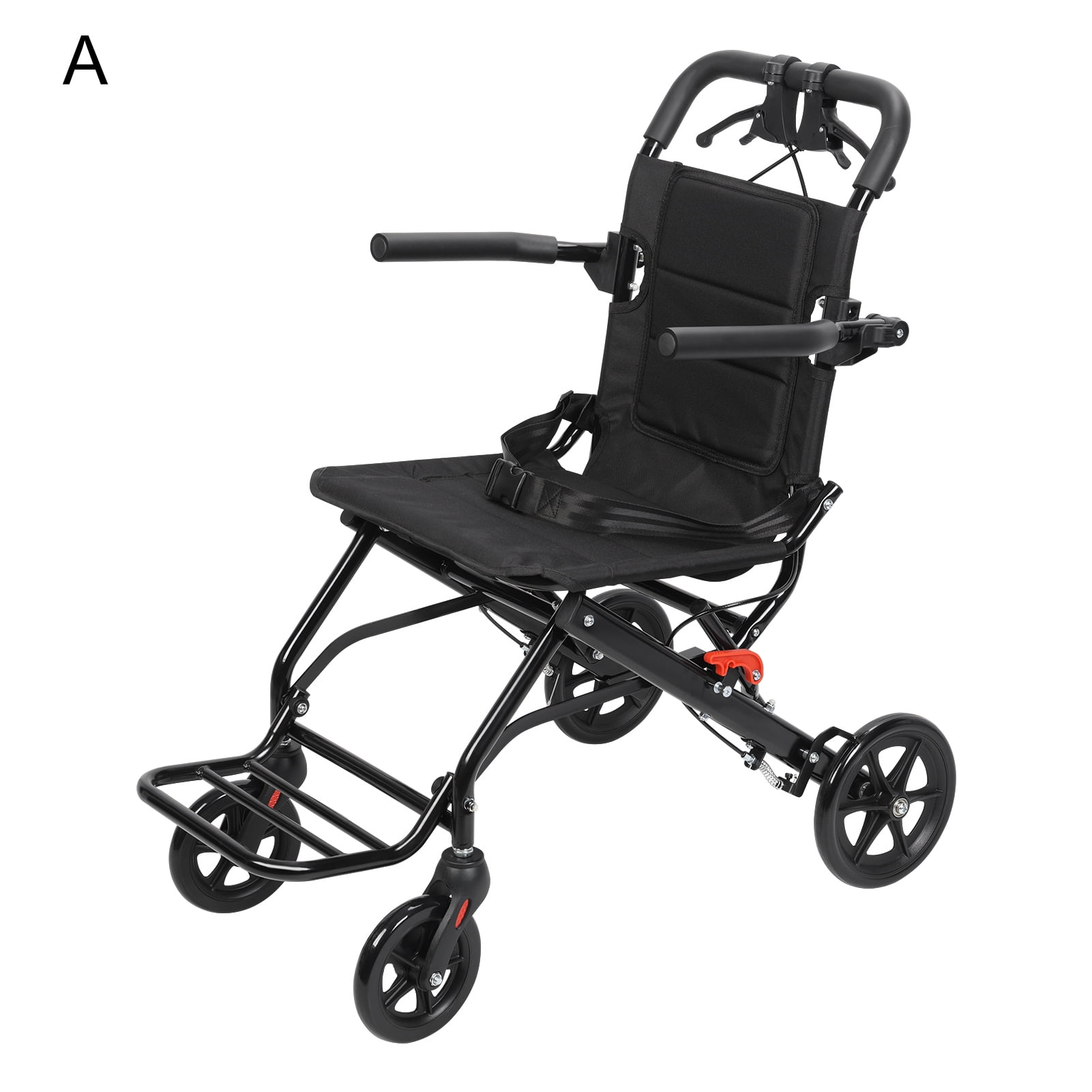 Zxareky Wheelchair with Support 220lbs, Hand Push Mobility Scooter with ...