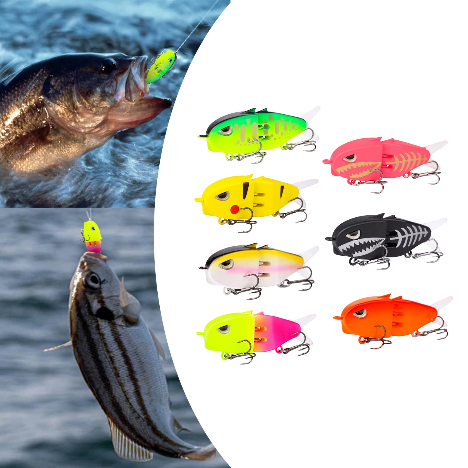 ZxiamiBD Fishing For Freshwater and Saltwater, Lifelike Swimbait for ...