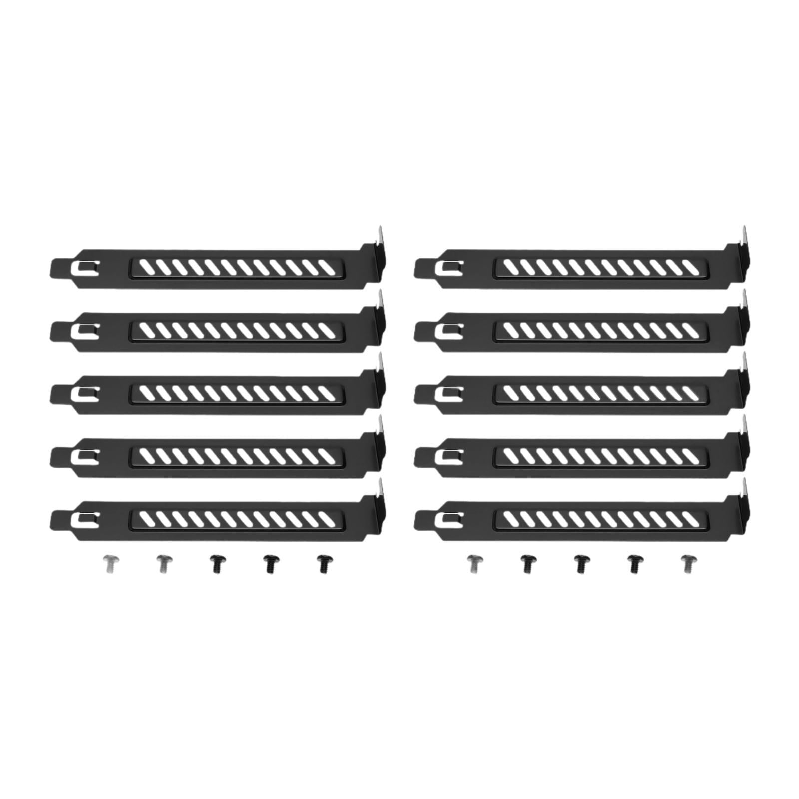 Zxpjkyu 10 Pieces Alloy Steel Vented Full Profile PCI Bracket for PC ...