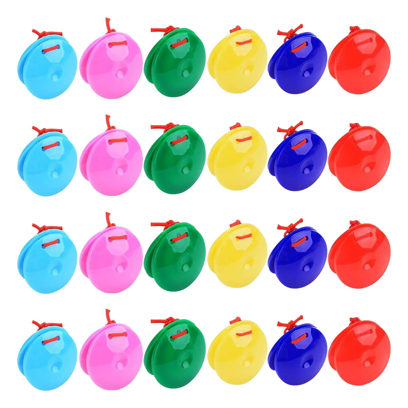 Zxpjkyu 24 Pieces Wooden Castanets Preschool Development Toys Musical ...