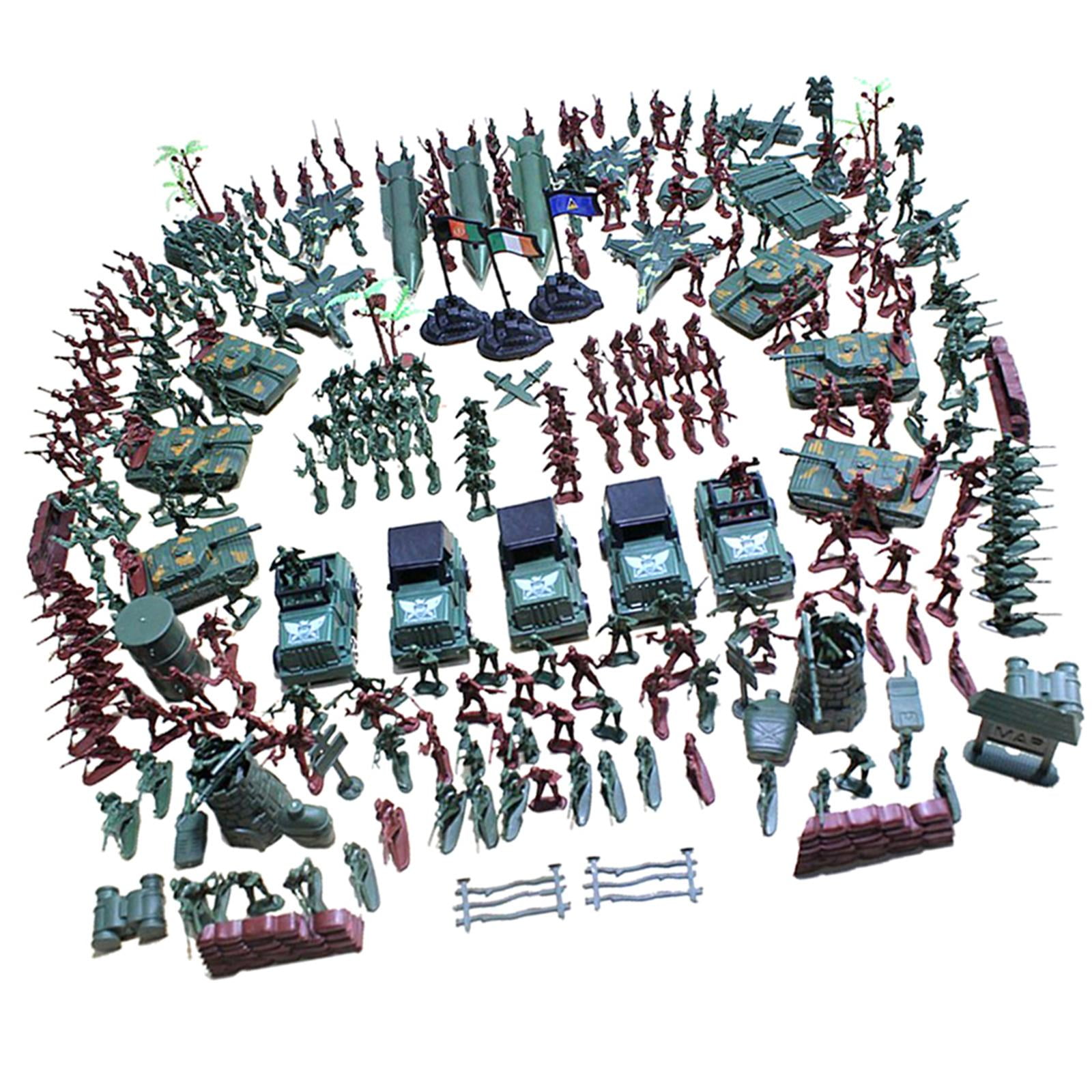 Zxpjkyu 37 Pieces Army Base Set 4cm Soldiers Army Men & Assorted Accs ...