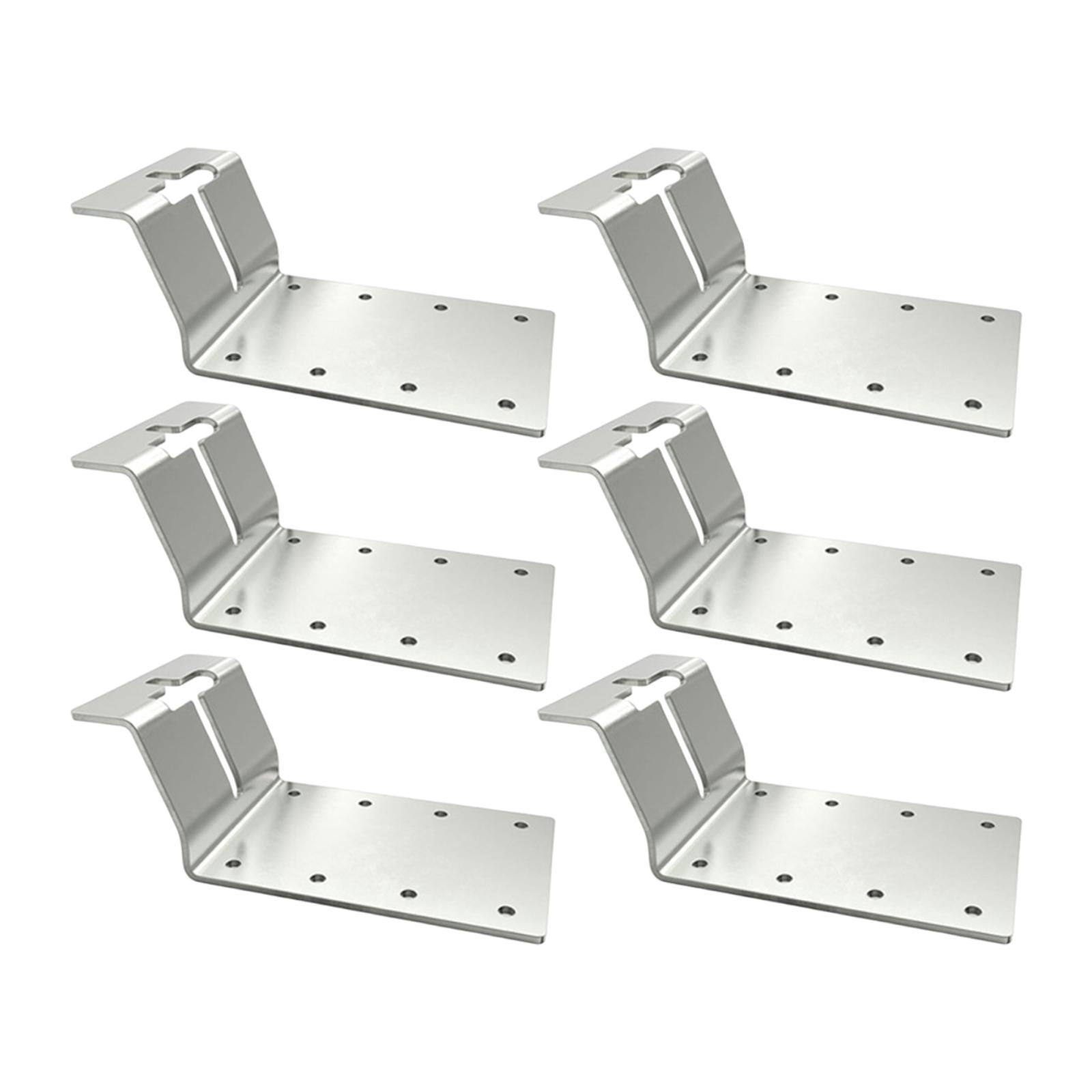 Zxpjkyu 6 Pack Heavy Duty Metal T-Post Mounting Brackets 400lb Capacity ...