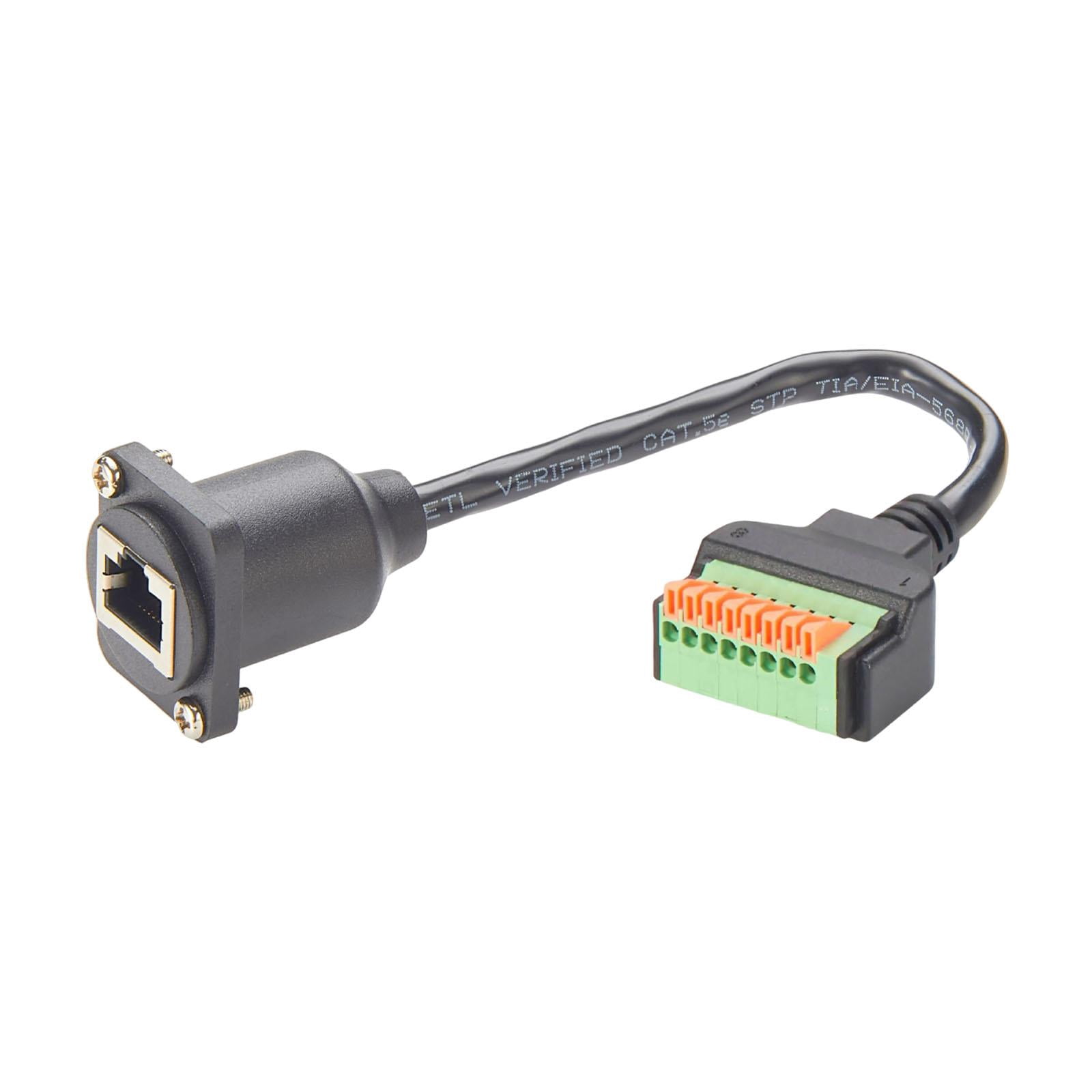 Zxpjkyu 8P8C to 8Pins Adapter 8P8C Female Terminal DVR Network Signal ...