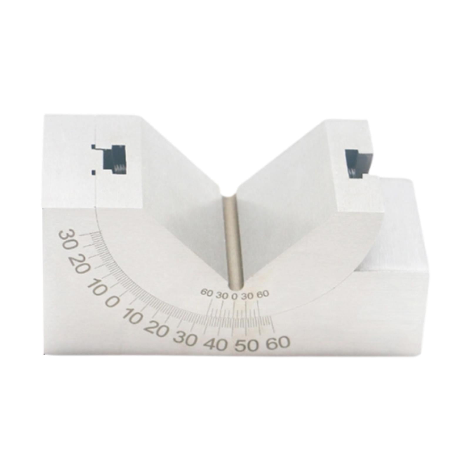 Zxpjkyu Adjustable Angle Gaug Angle V Block Measuring Professional 0-60 ...