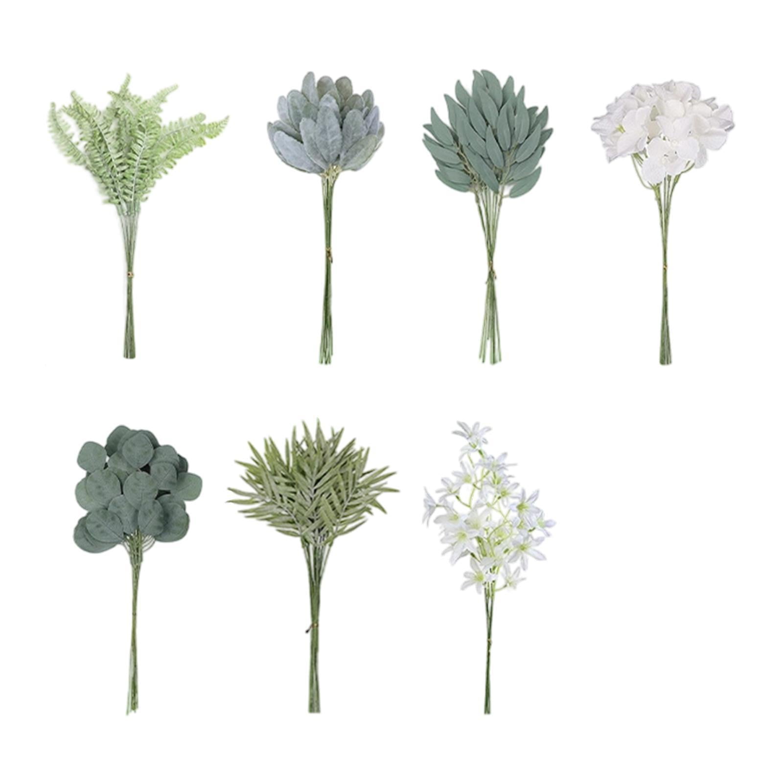 Zxpjkyu Artificial Eucalyptus Leaf Sticks, Fake Leaves, Gift, Floral ...