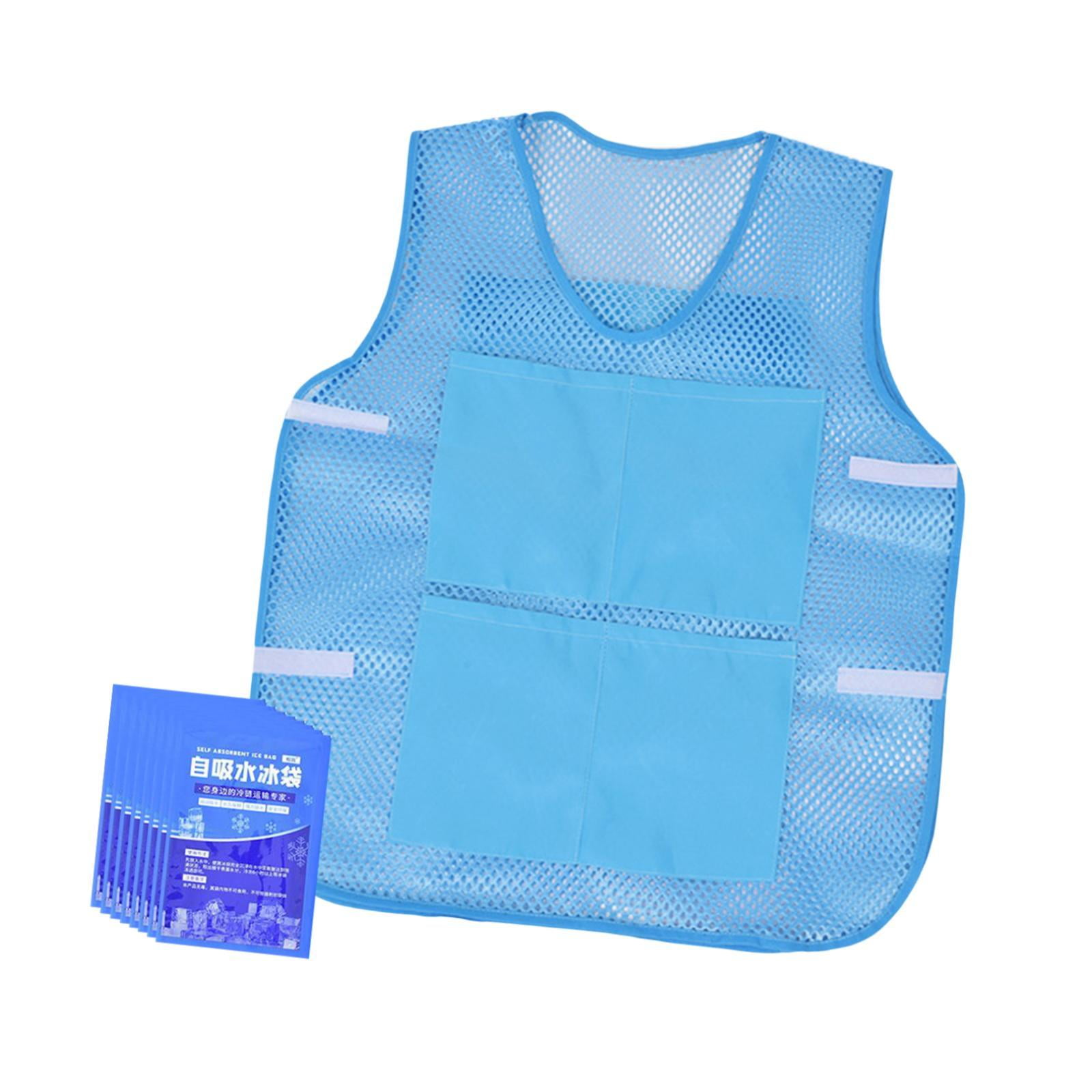 Zxpjkyu Cooling Vest Adjustable Ice Cooling Vest for Cooking Fishing ...