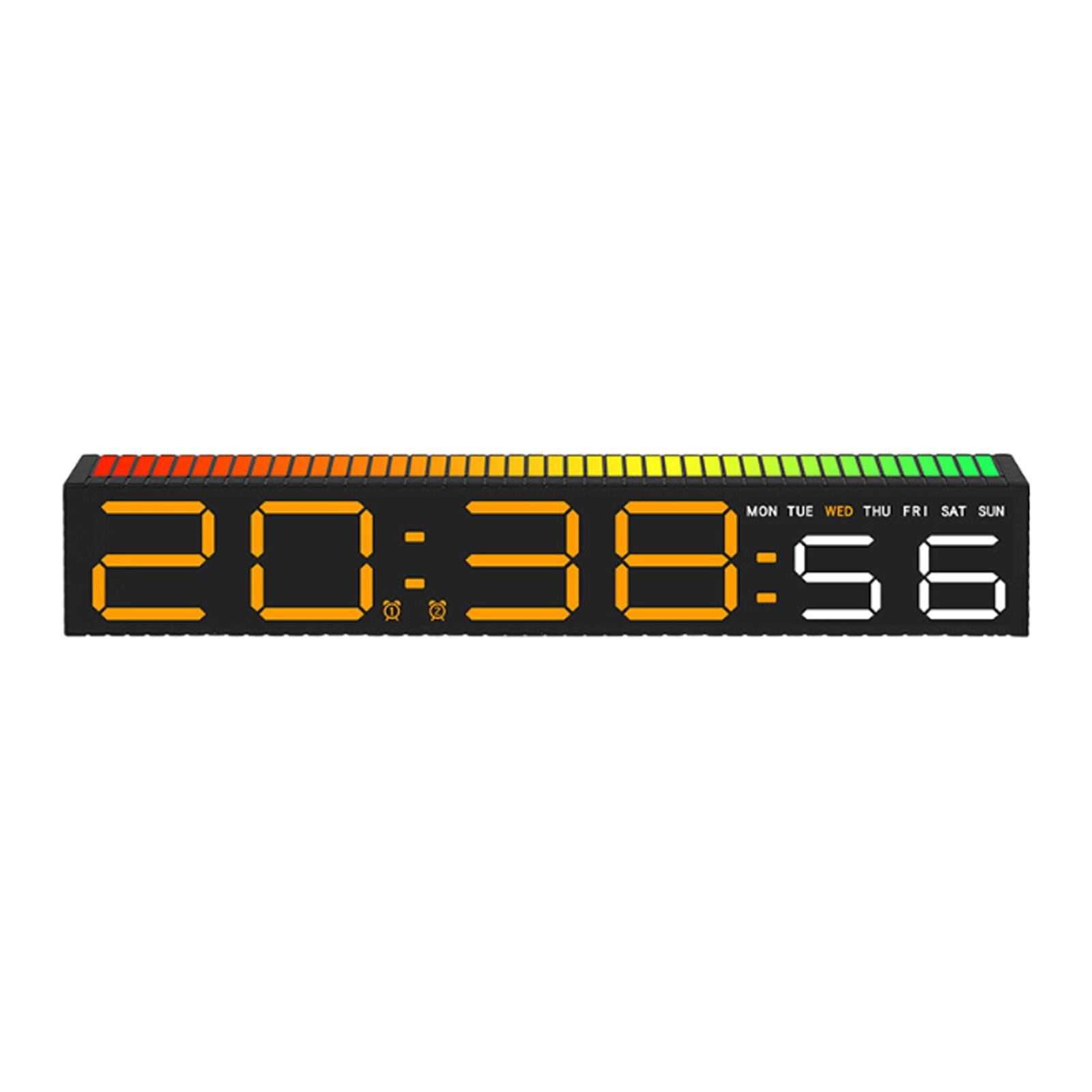Zxpjkyu Digital Clock LED Clock Desk Clock 9 Interchangeable Color ...
