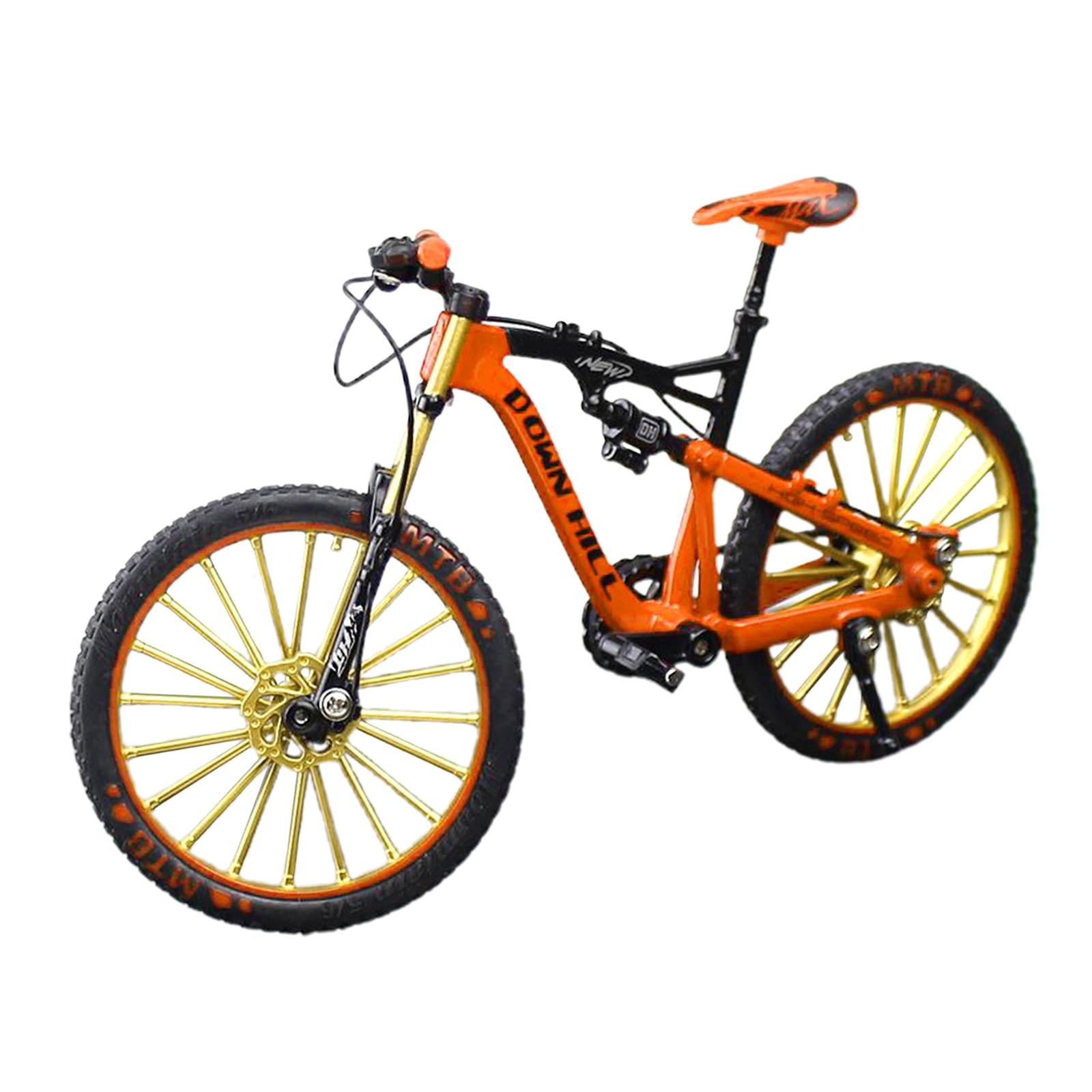 Zxpjkyu Dolity 1/10 Miniature Finger Mountain Bike Toy Finger Bicycle Miniature Mountain Orange ...
