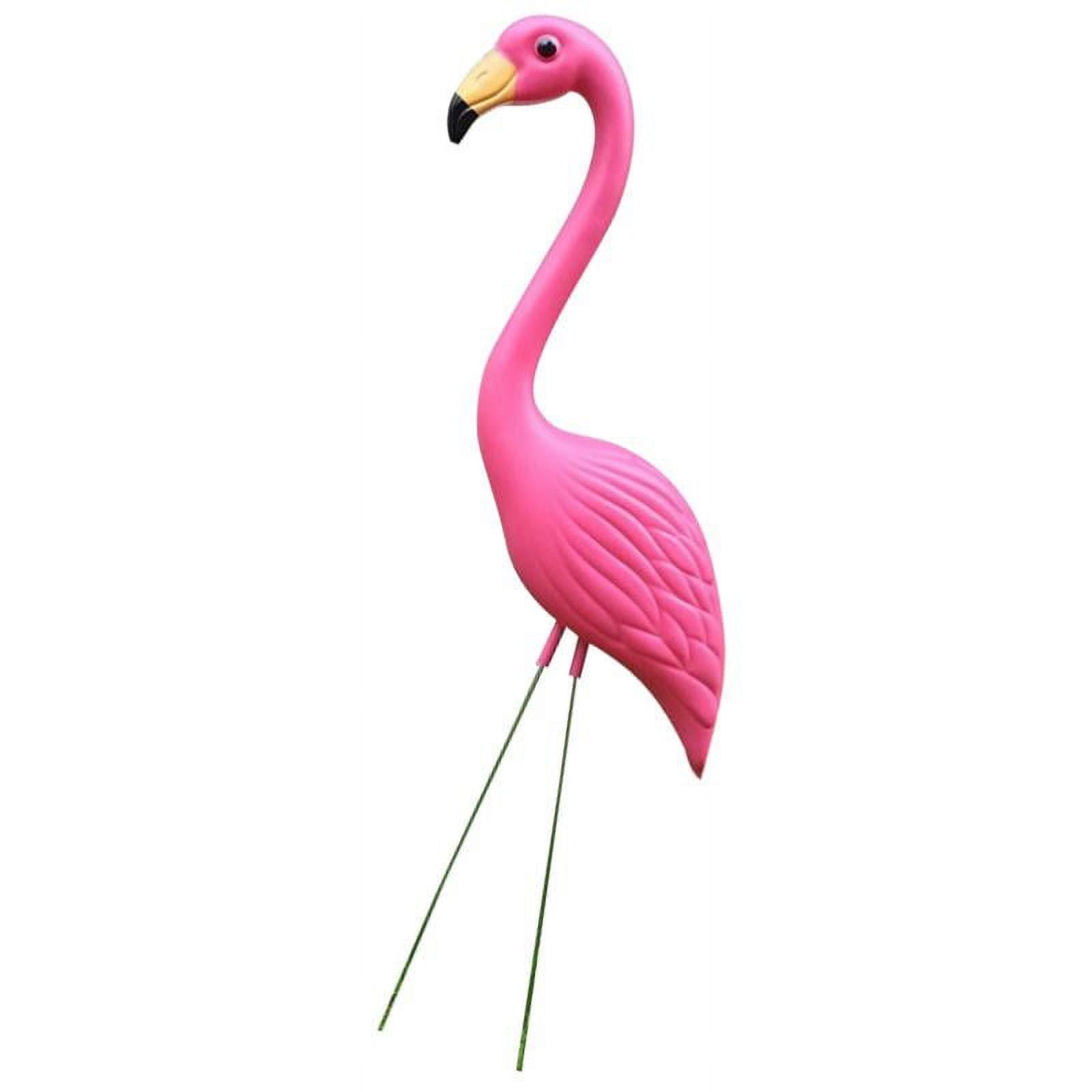 Zxpjkyu Fake Lawn Ornament Pink Flamingo Plastic Garden Animals Statue ...