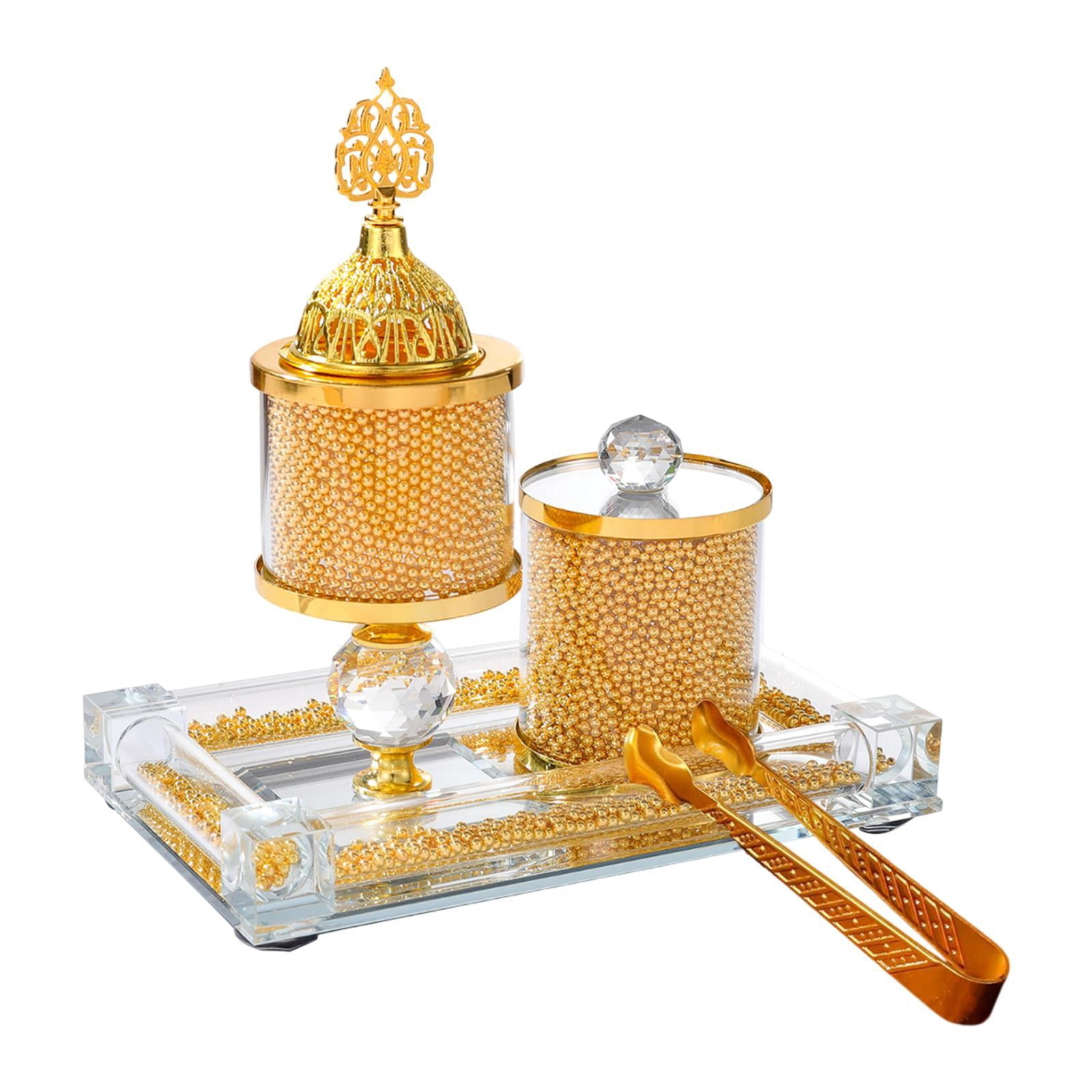 Zxpjkyu Glass Incense Burner Set Arabian Incense Holder with Tray Clip ...