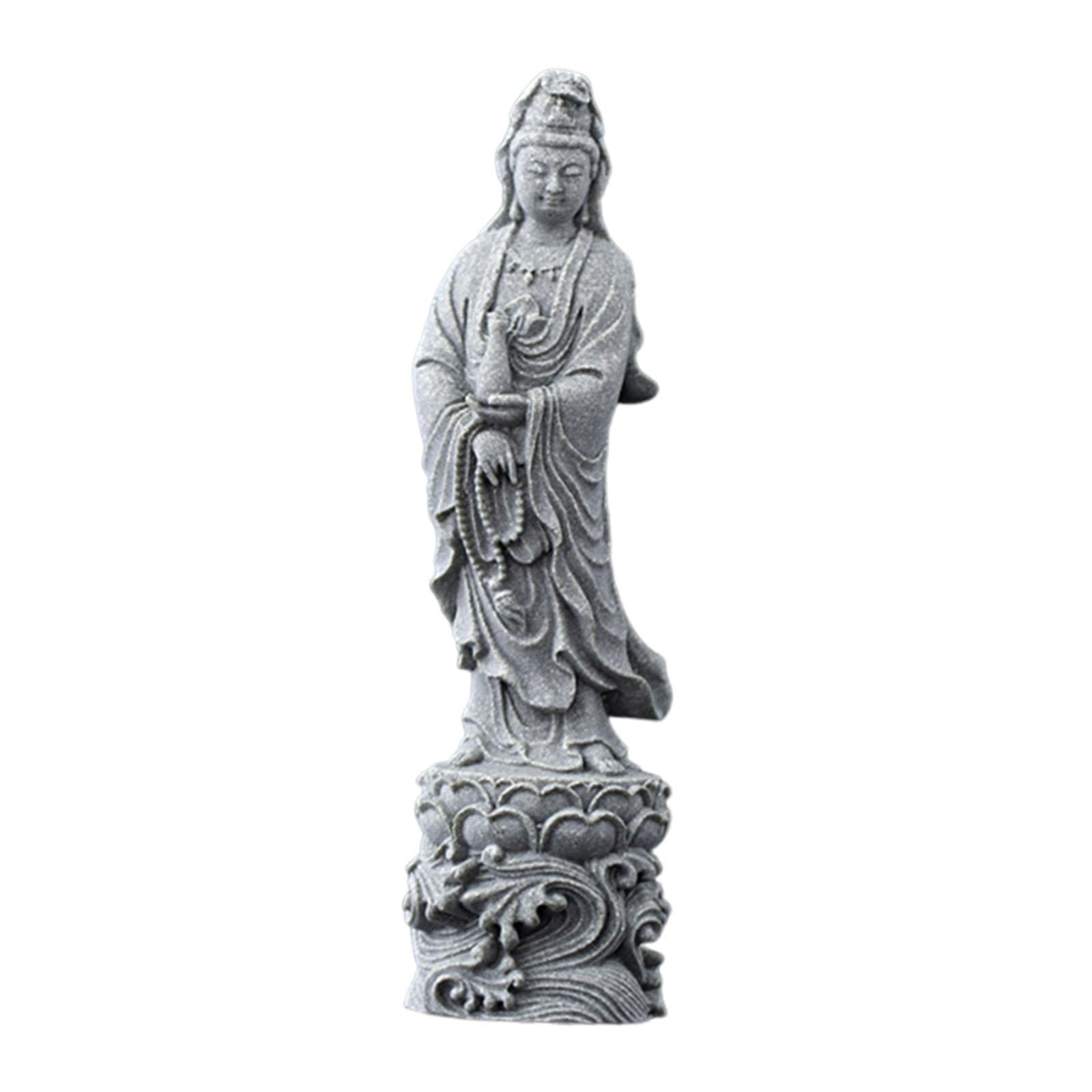 Zxpjkyu Guan Yin Statue Collection Chinese Stone Ornament Buddhist ...