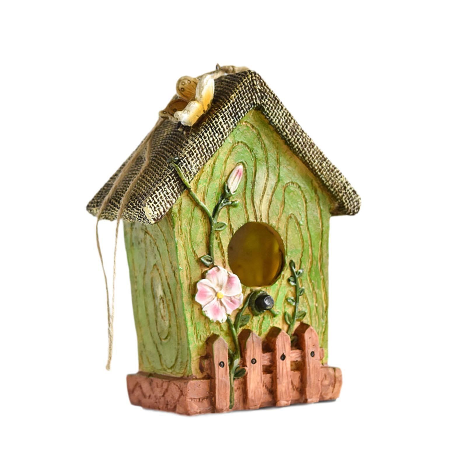 Zxpjkyu Hanging Bird House Outdoor Bird Shelter Bird Nest Garden ...