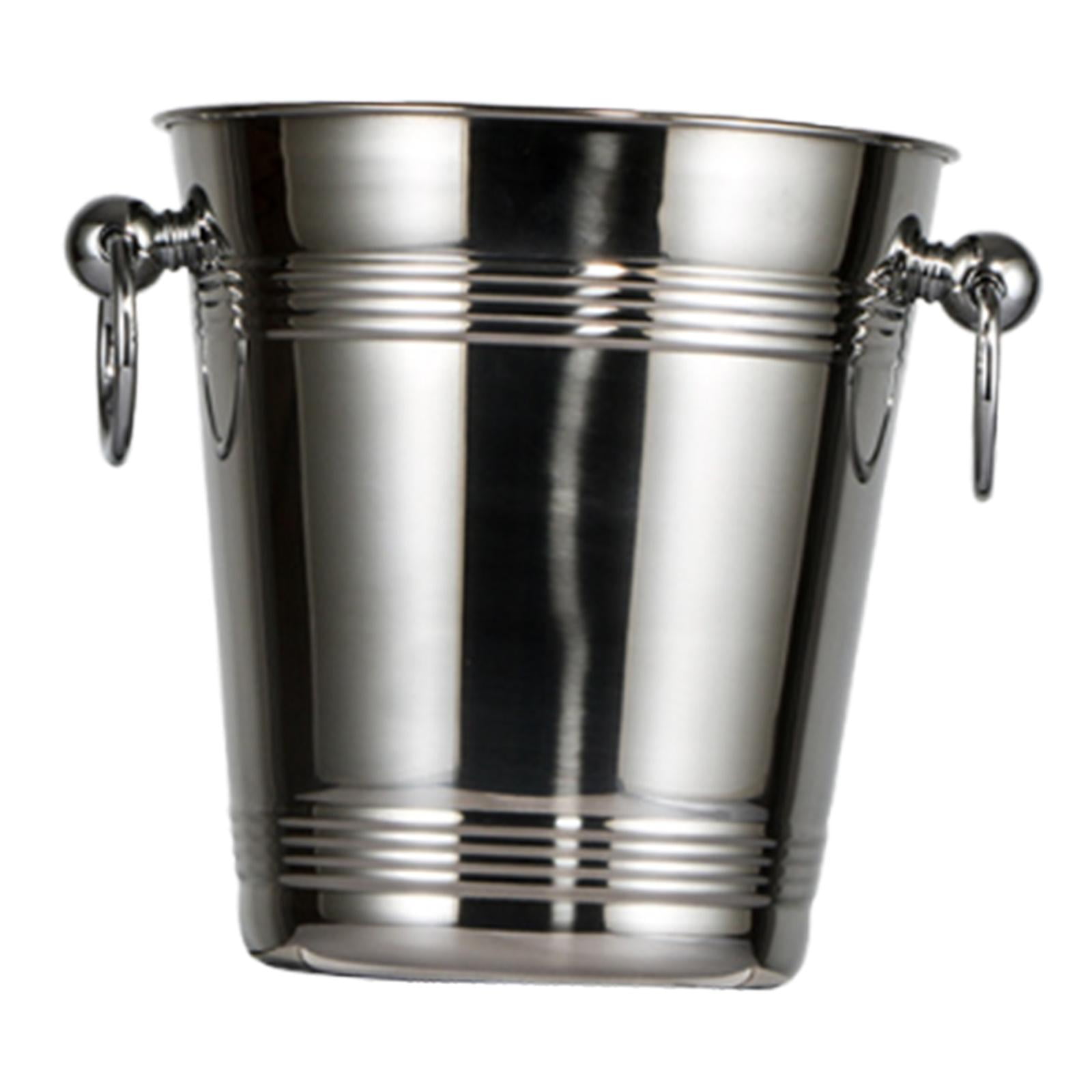 Zxpjkyu Ice Bucket Metal Ice Pail Barrel Multipurpose Snacks Serving ...