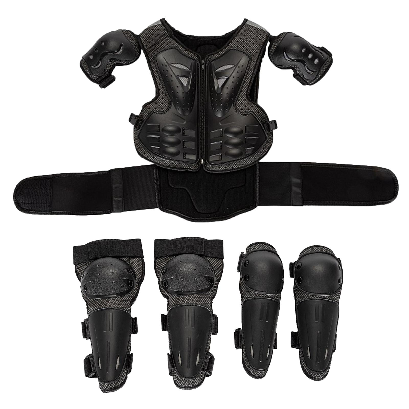 Zxpjkyu Kids Motocross Armor Suit Chest Back Protector Arm Elbow Pads ...