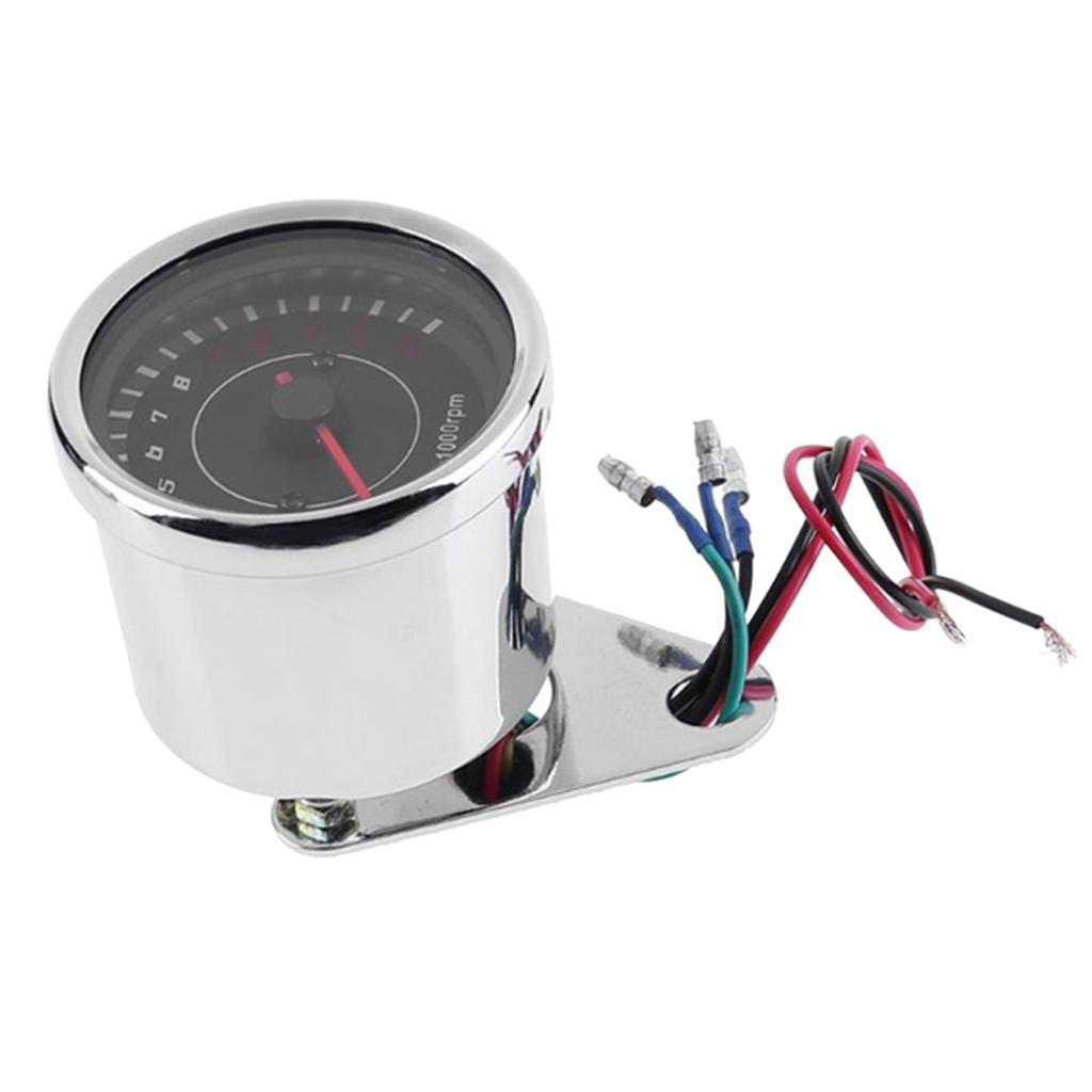 Zxpjkyu Motorcycle 13000RPM Tachometer Tacho Gauge Meter Led Backlight ...