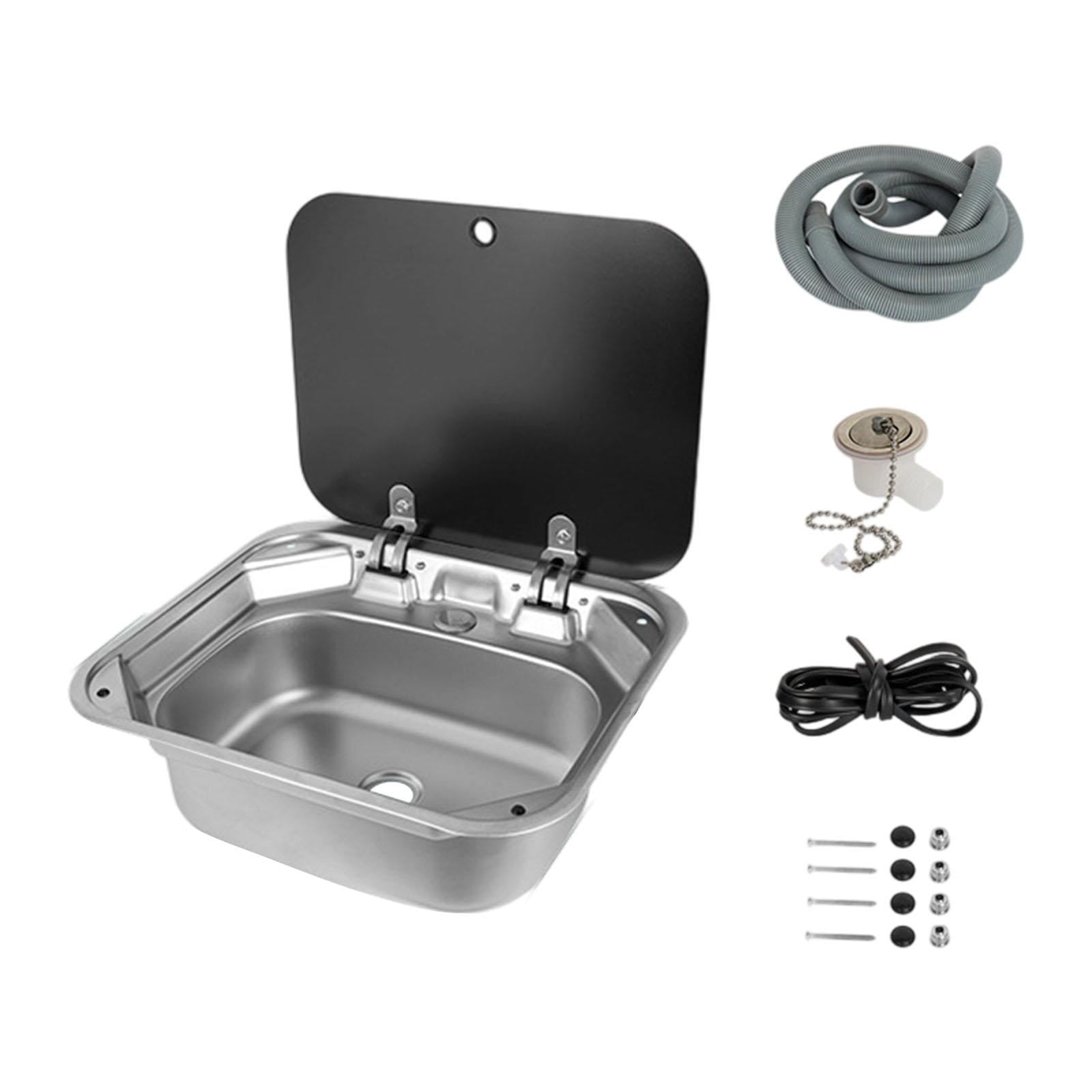 Zxpjkyu RV Hand Wash Basin Sink Easy to Install with Lid RV Sink for ...