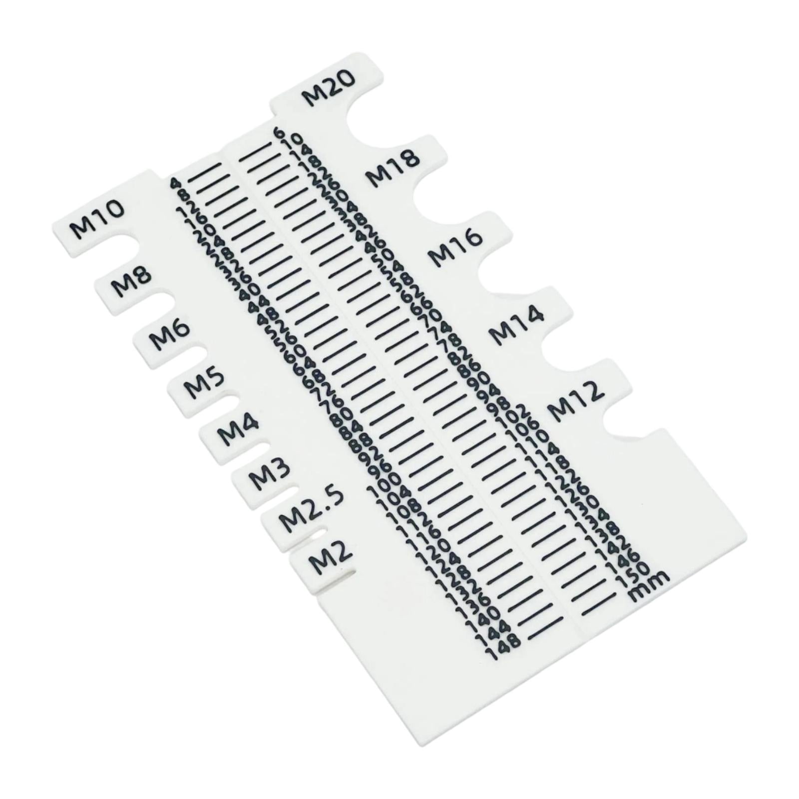 Zxpjkyu Screw Measurement Ruler Portable Thread Size Checker Length and ...